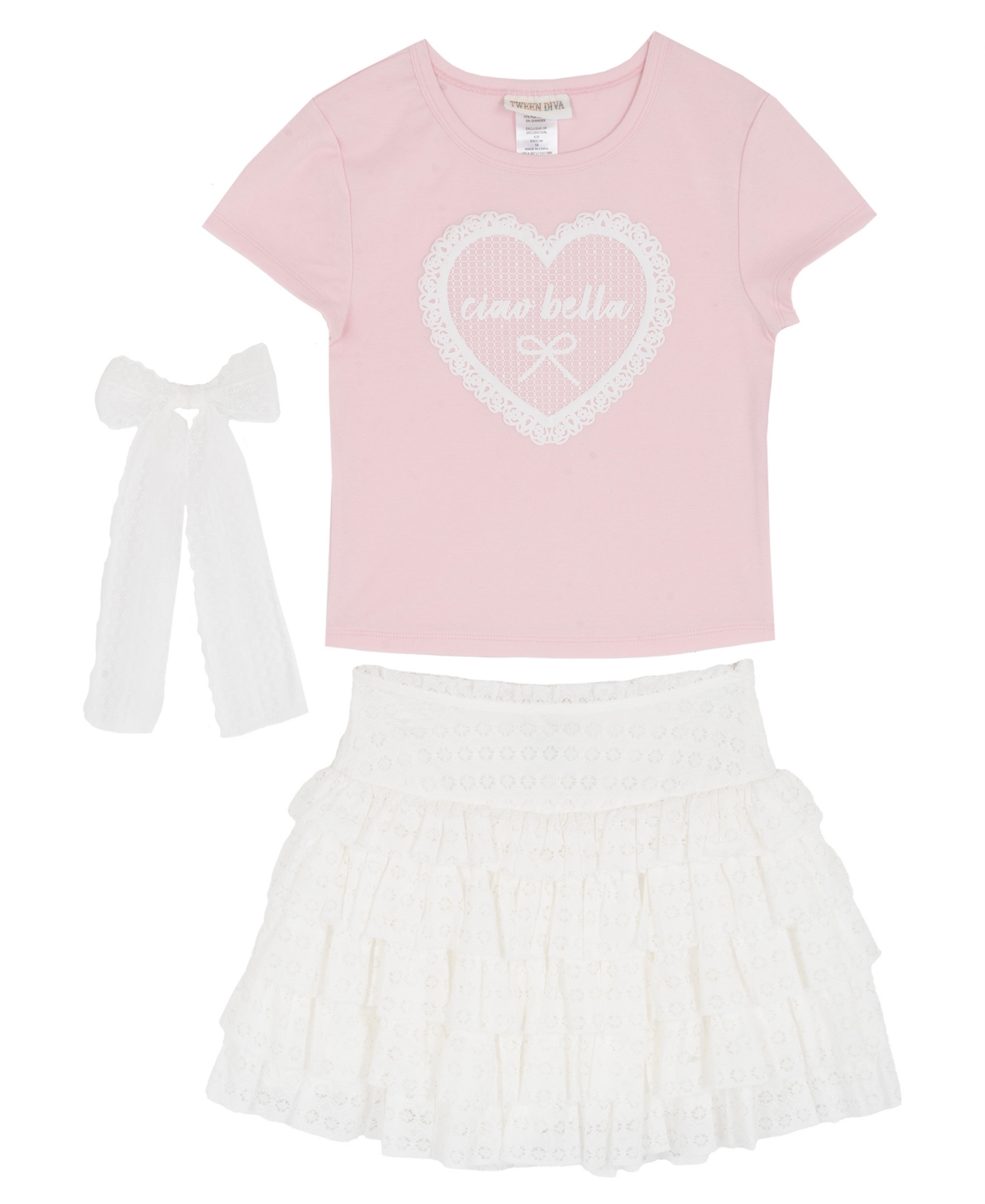 Click here for Rare Editions Girls 7-12 Graphic T-Shirt and Lace... prices