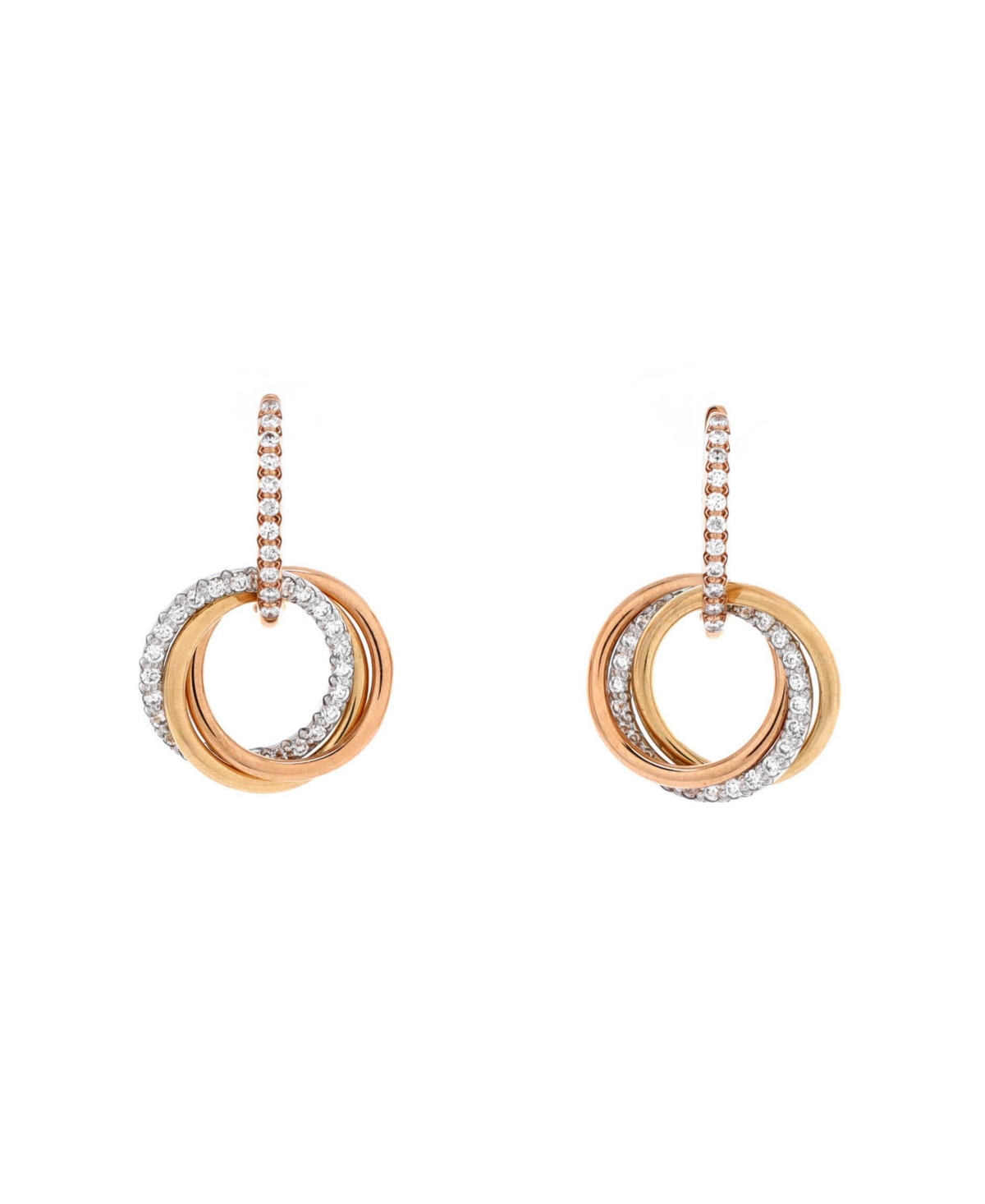 Click here for Pre-Owned Cartier Trinity Hoop Dangle Earrings - 1... prices