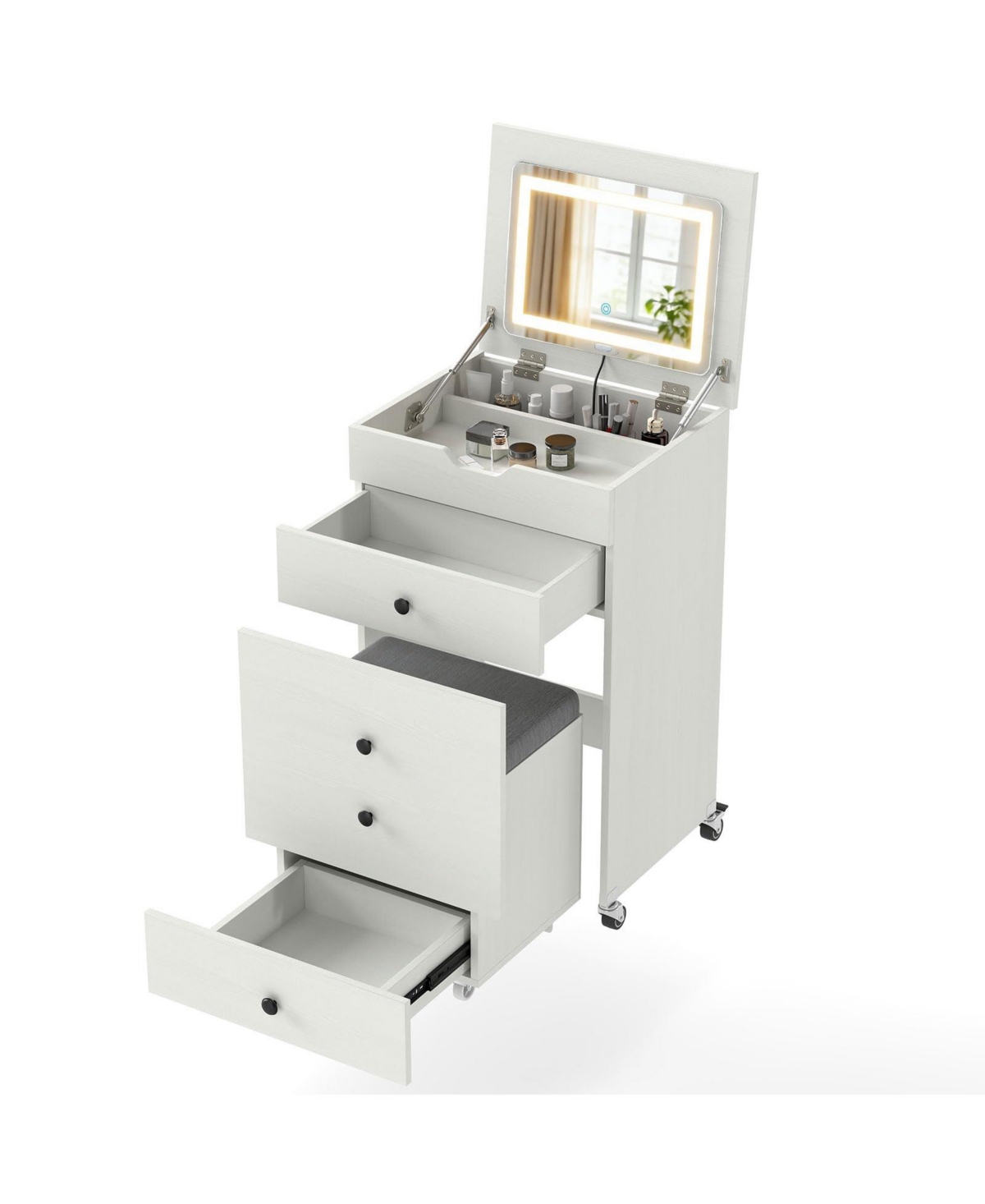 Click here for Volenca 3-in-1 Small Vanity Set with Flip-Top Ligh... prices