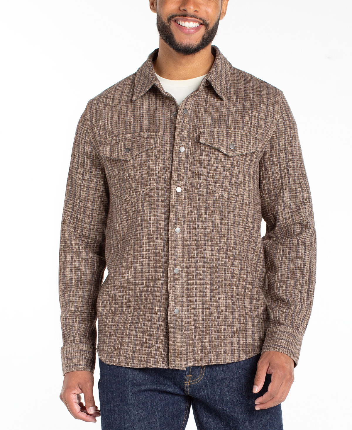 Click here for Liverpool Los Angeles Mens Button-Front Overshirt... prices