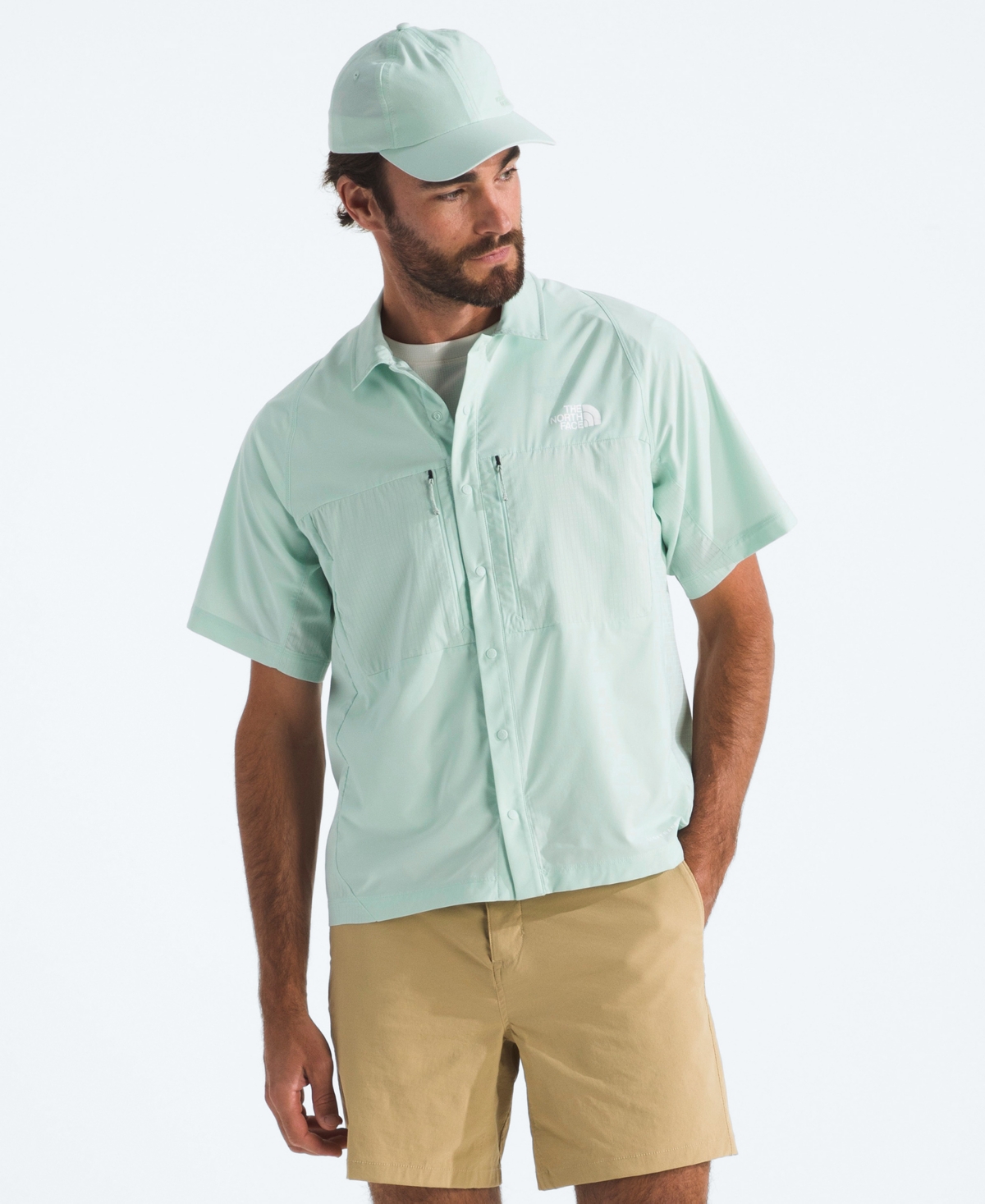 Click here for The North Face Mens Point Collar Shirt - Opal Fros... prices