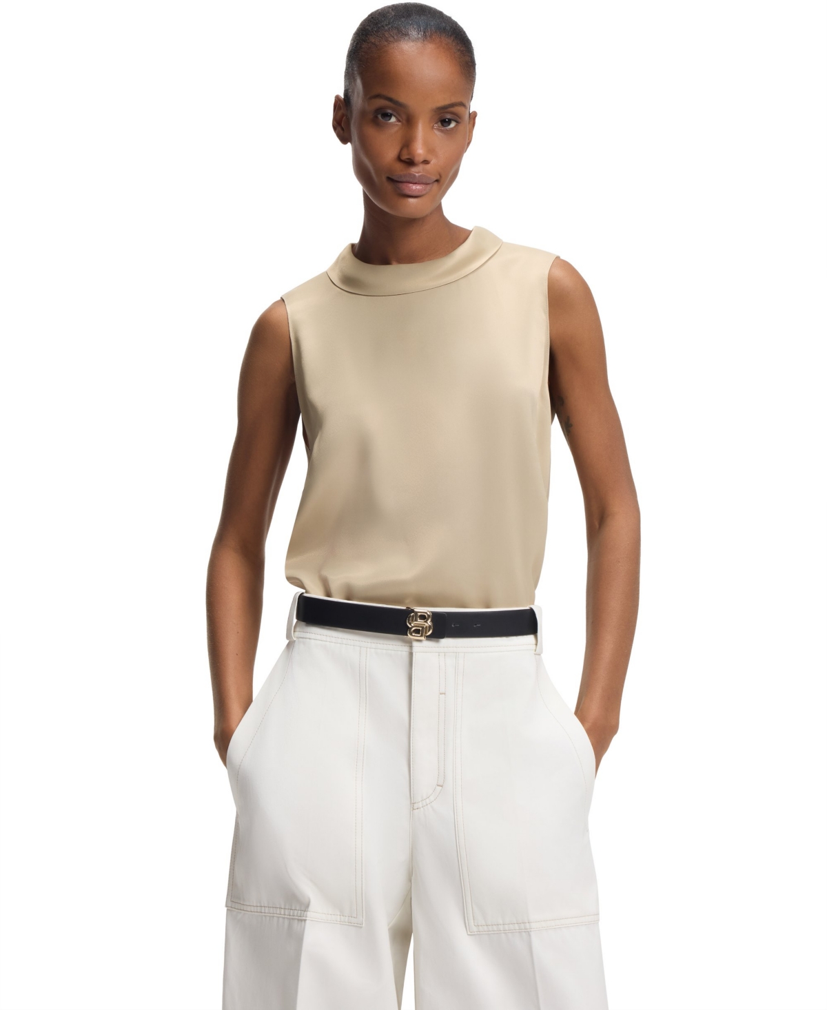 Click here for Boss by Hugo Boss Womens Sleeveless Keyhole Rear C... prices