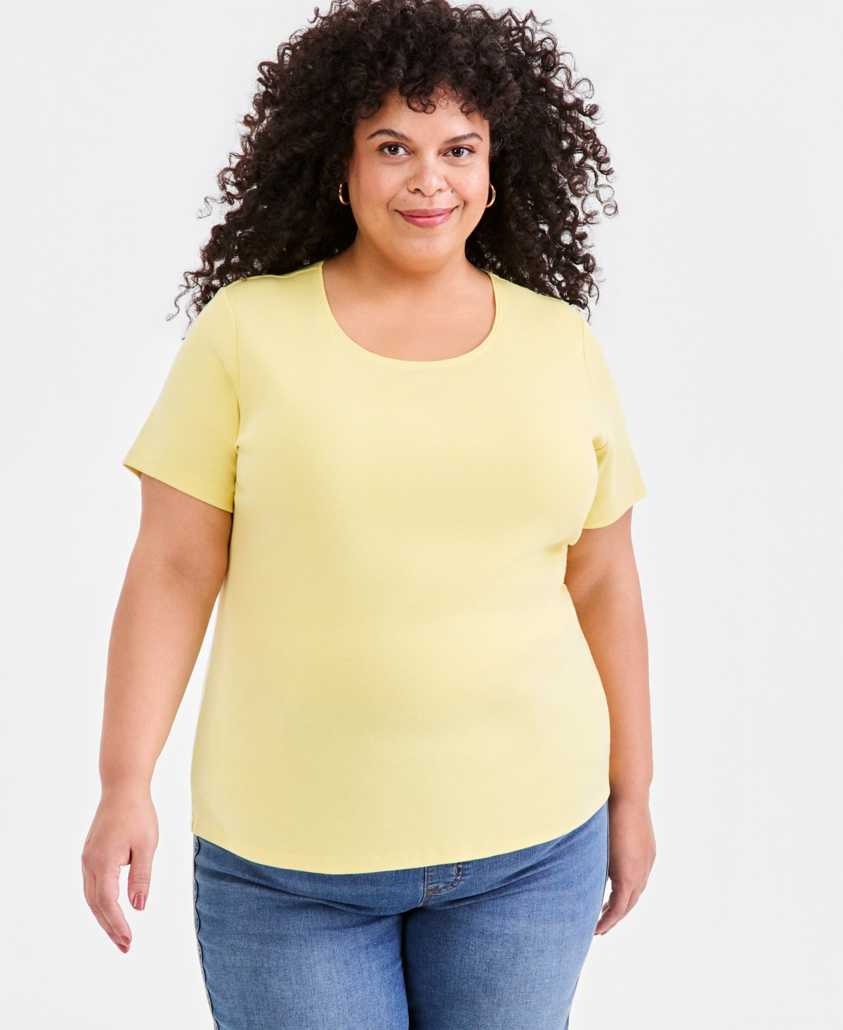 Click here for Style & Co Womens Plus Size Short-Sleeve Scoop-Nec... prices