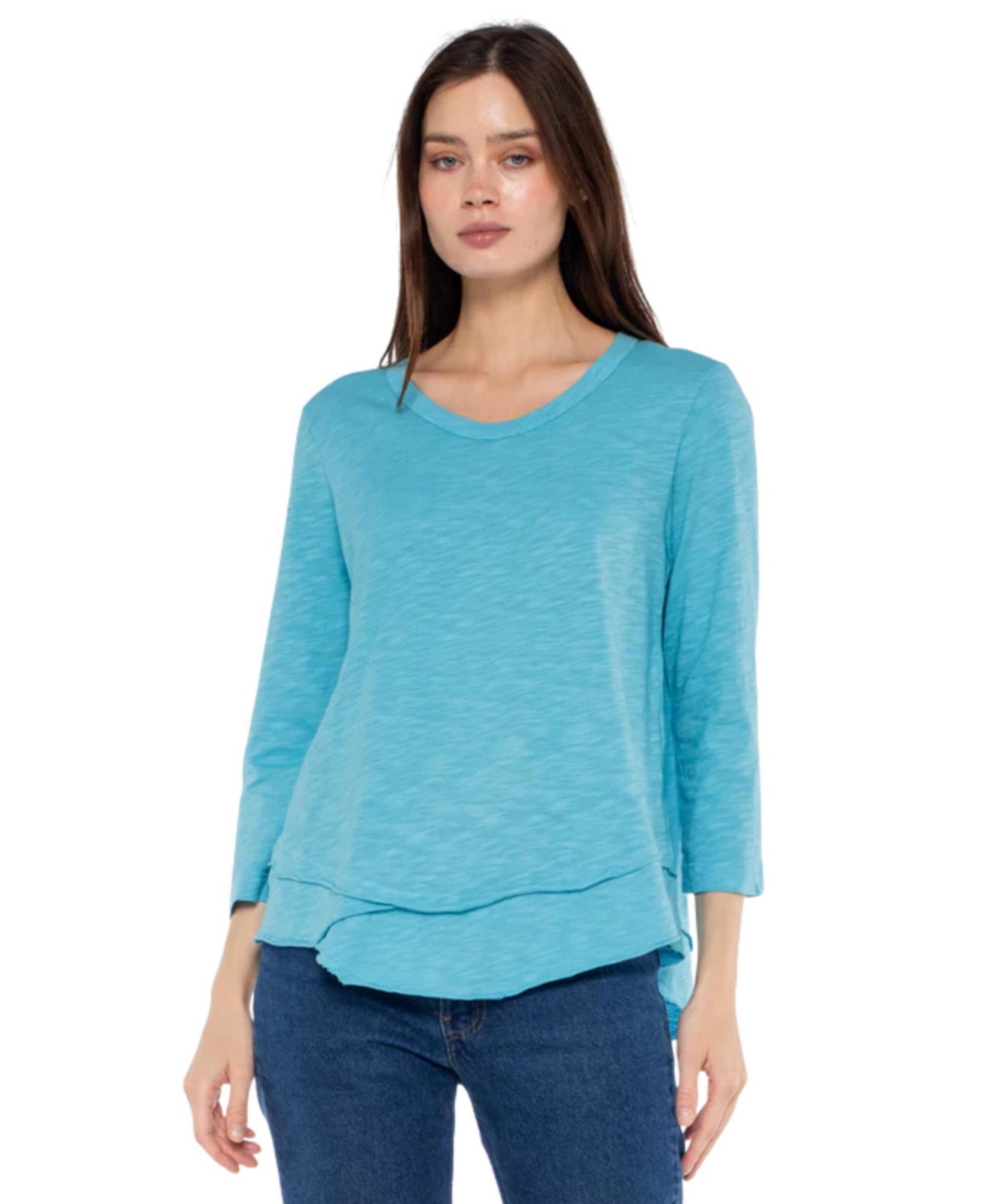 Click here for Wilt Clothing Womens Sleeve Mock Layer Tee - Glaci... prices