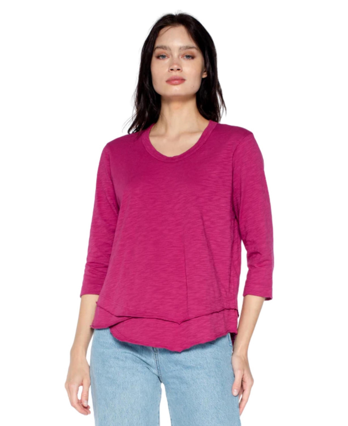 Click here for Wilt Clothing Womens Sleeve Mock Layer Tee - Dark... prices