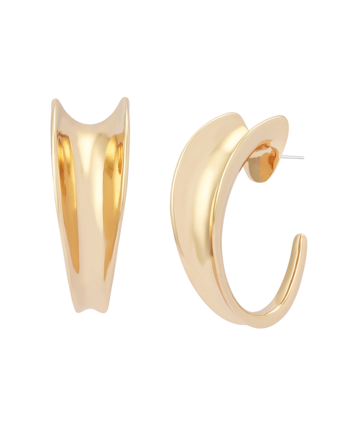 Click here for Robert Lee Morris Soho Silver Sculpted Large Hoop... prices