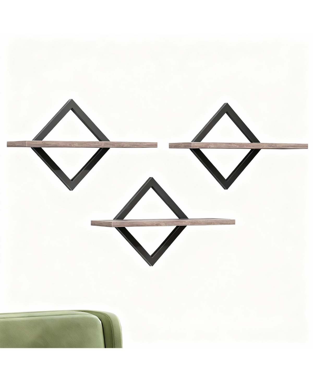 Click here for Yigii Wall Shelves Set of 3  Diamond Frame  Indust... prices