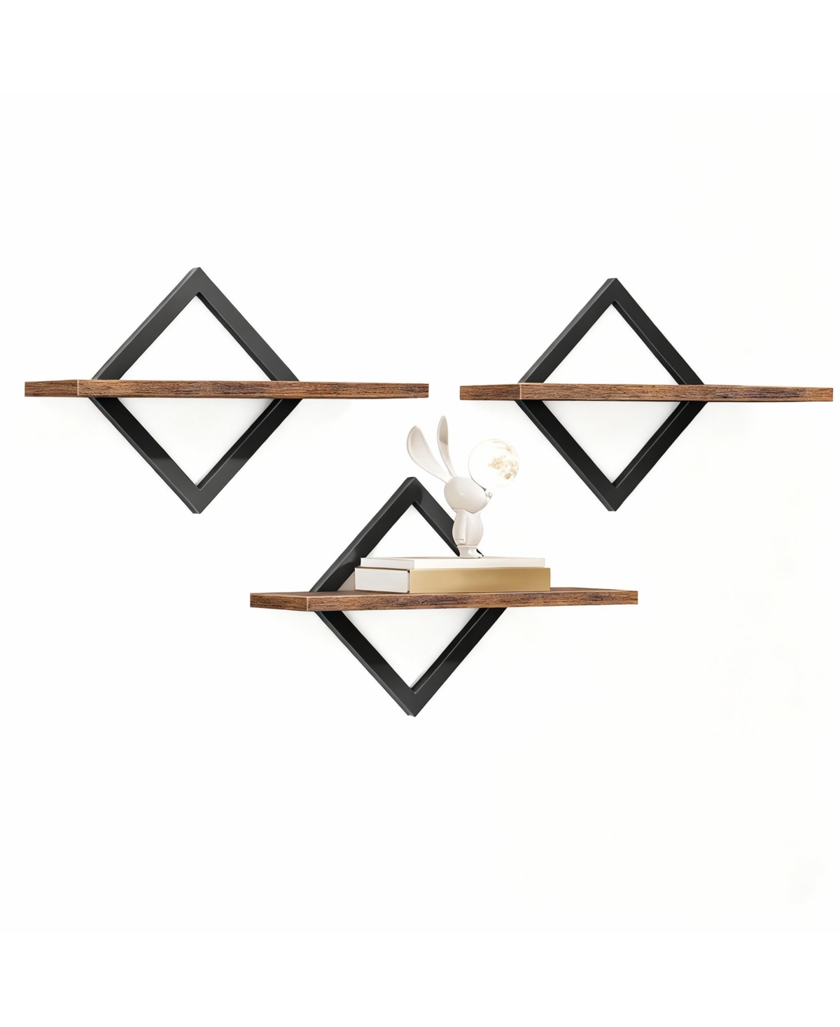 Click here for Yigii Wall Shelves Set of 3  Diamond Frame  Indust... prices