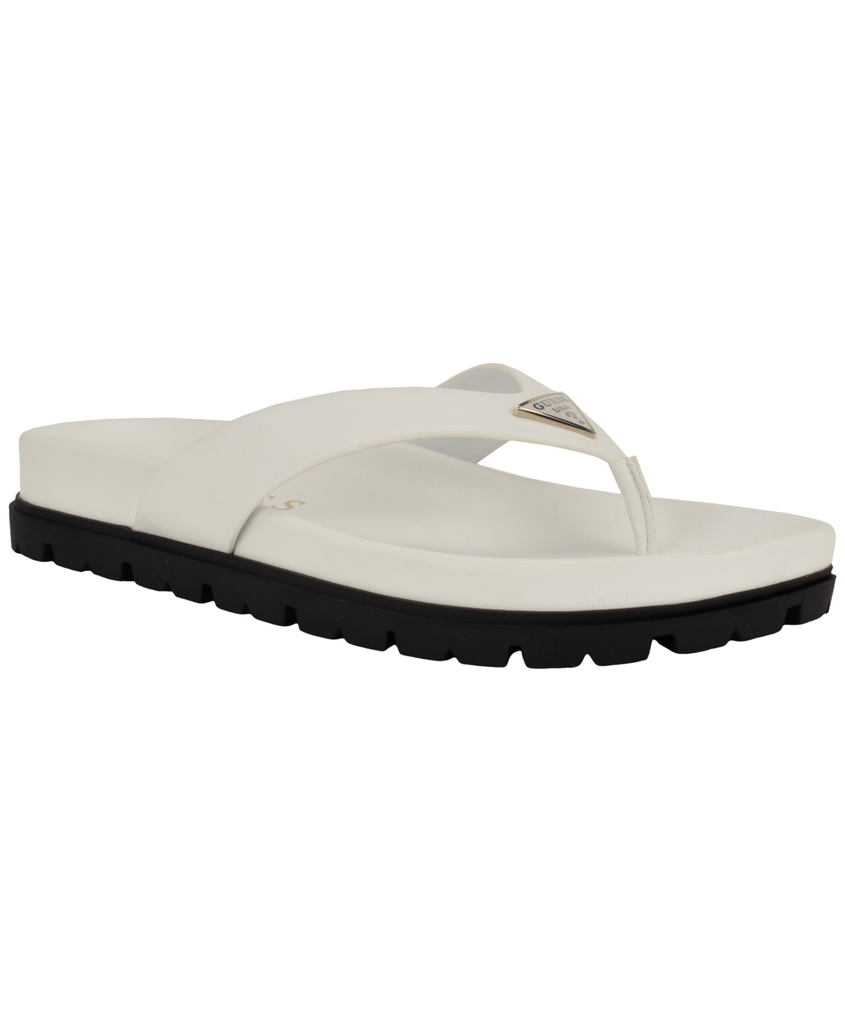 Click here for Guess Womens Davelle Lug Sole Logo Thong Sandals -... prices