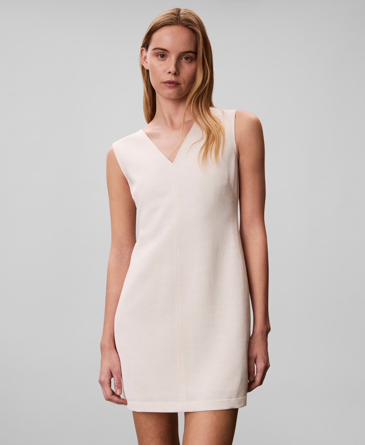 Click here for Calvin Klein Womens V-Neck Mini Dress - Tofu prices