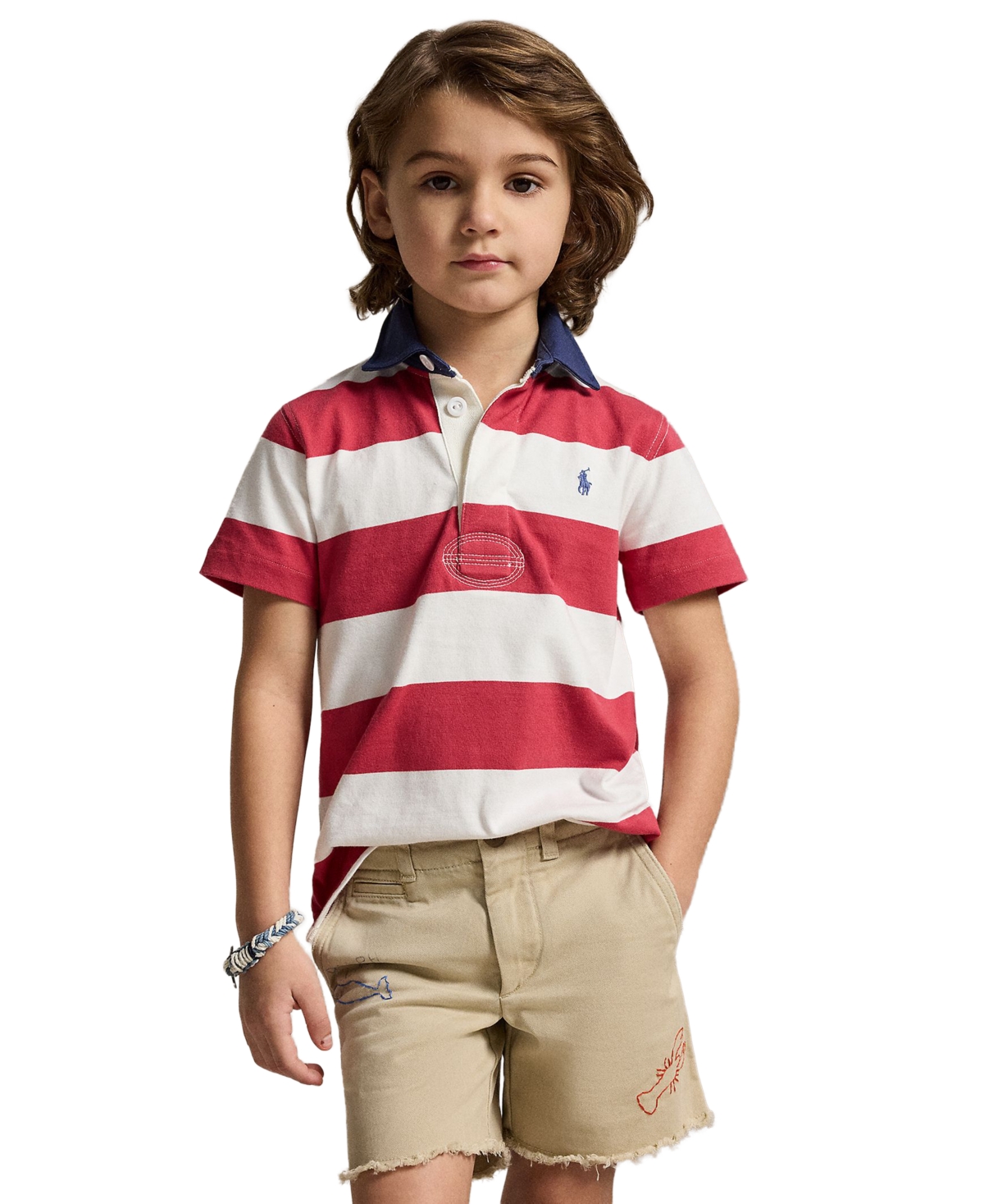 Click here for Polo Ralph Lauren Boys 2-7 Rugby Collar Shirt - Re... prices