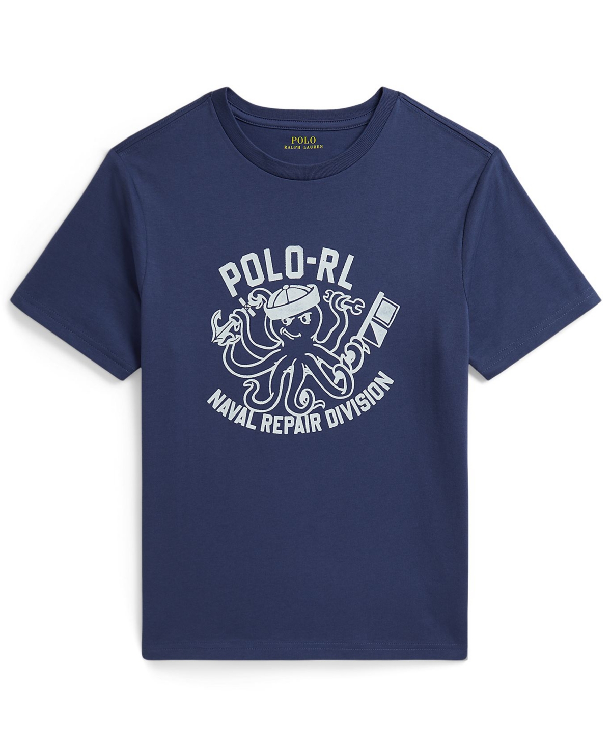 Click here for Polo Ralph Lauren Boys 8-20 Crewneck T-Shirt - Nav... prices
