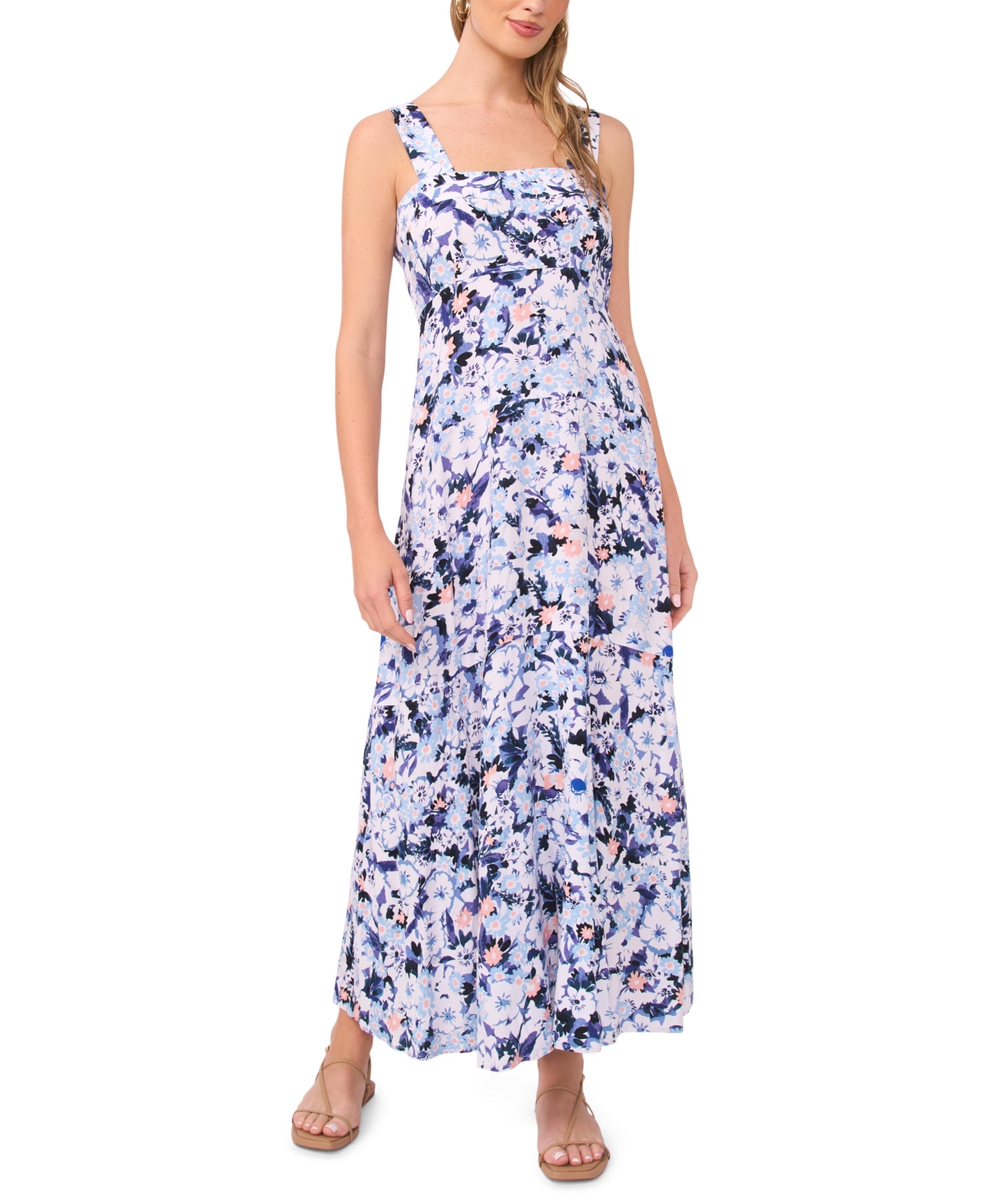 Click here for Vince Camuto Womens Smocked Back Challis Square Ne... prices