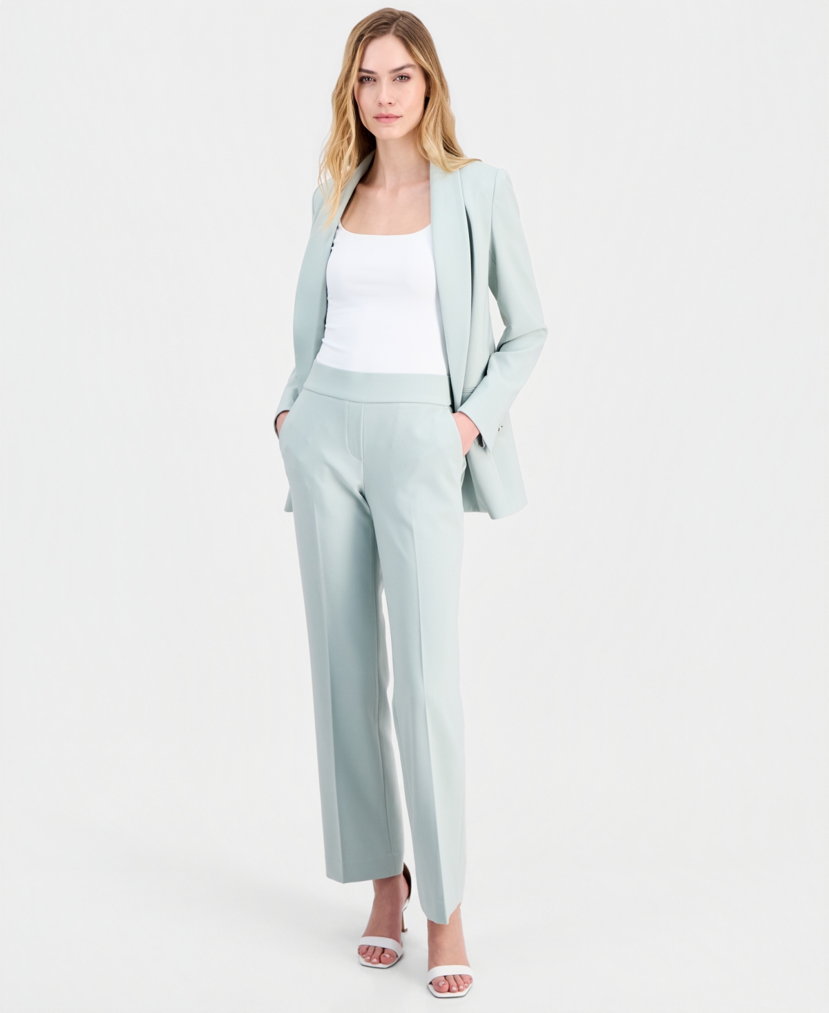 Click here for Anne Klein Petite Pull-On Pants - Soft Aloe prices