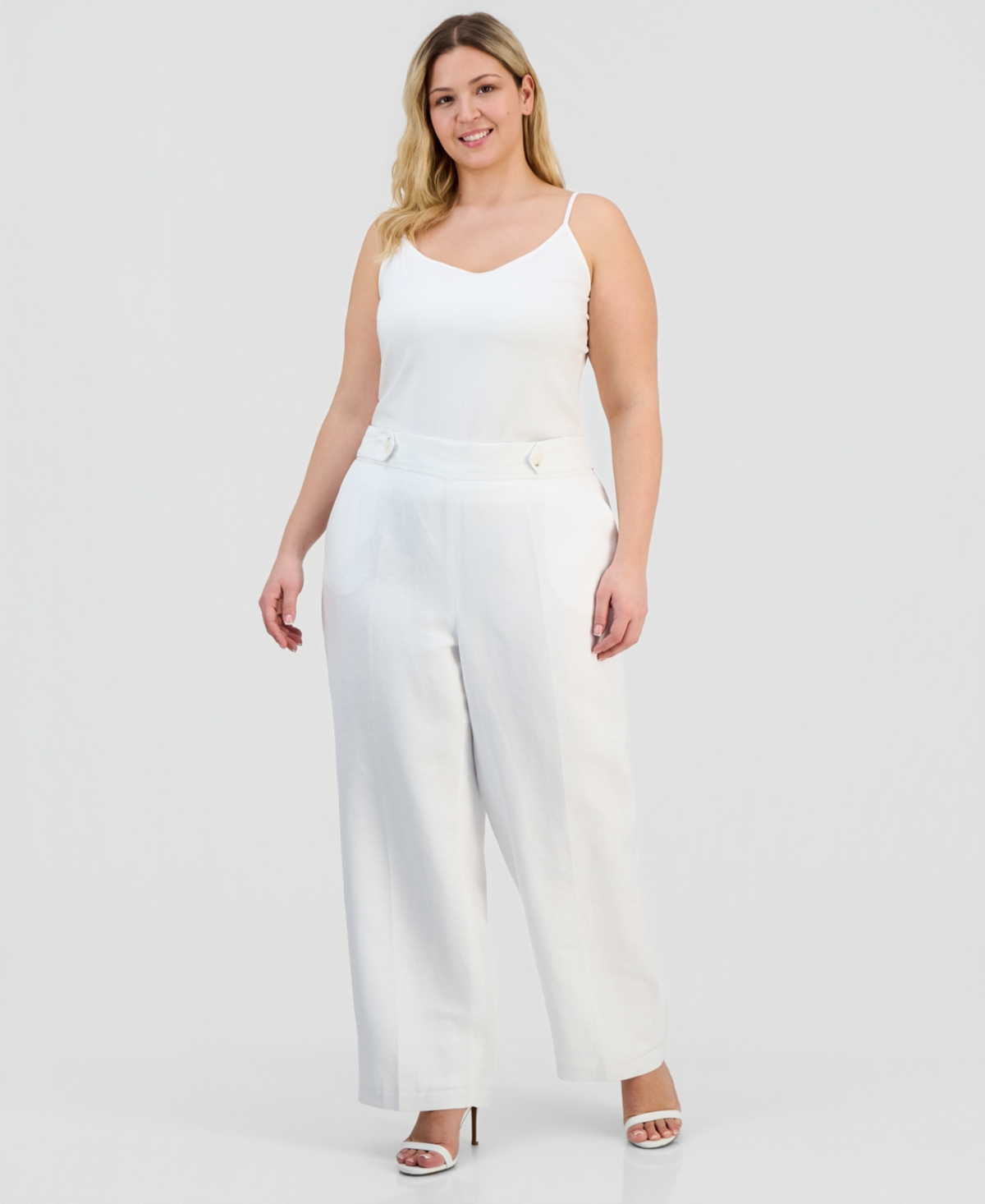 Click here for Anne Klein Plus Size Mid-Rise Pull-On Style Wide-L... prices