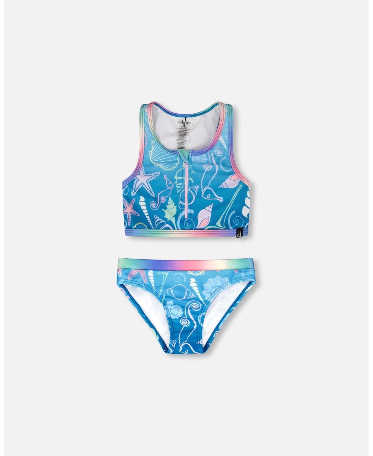 Click here for Deux par Deux Girl Two-Piece Swimsuit Blue Shell P... prices