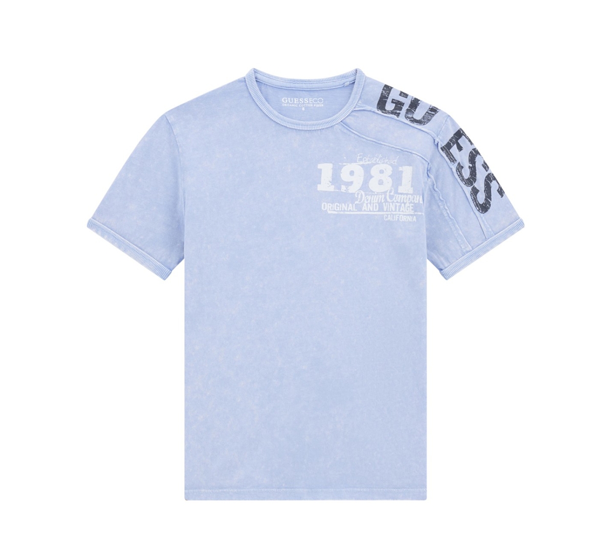 Click here for Guess Boys 8-18 Garment Dye Crewneck T-Shirt - Blu... prices