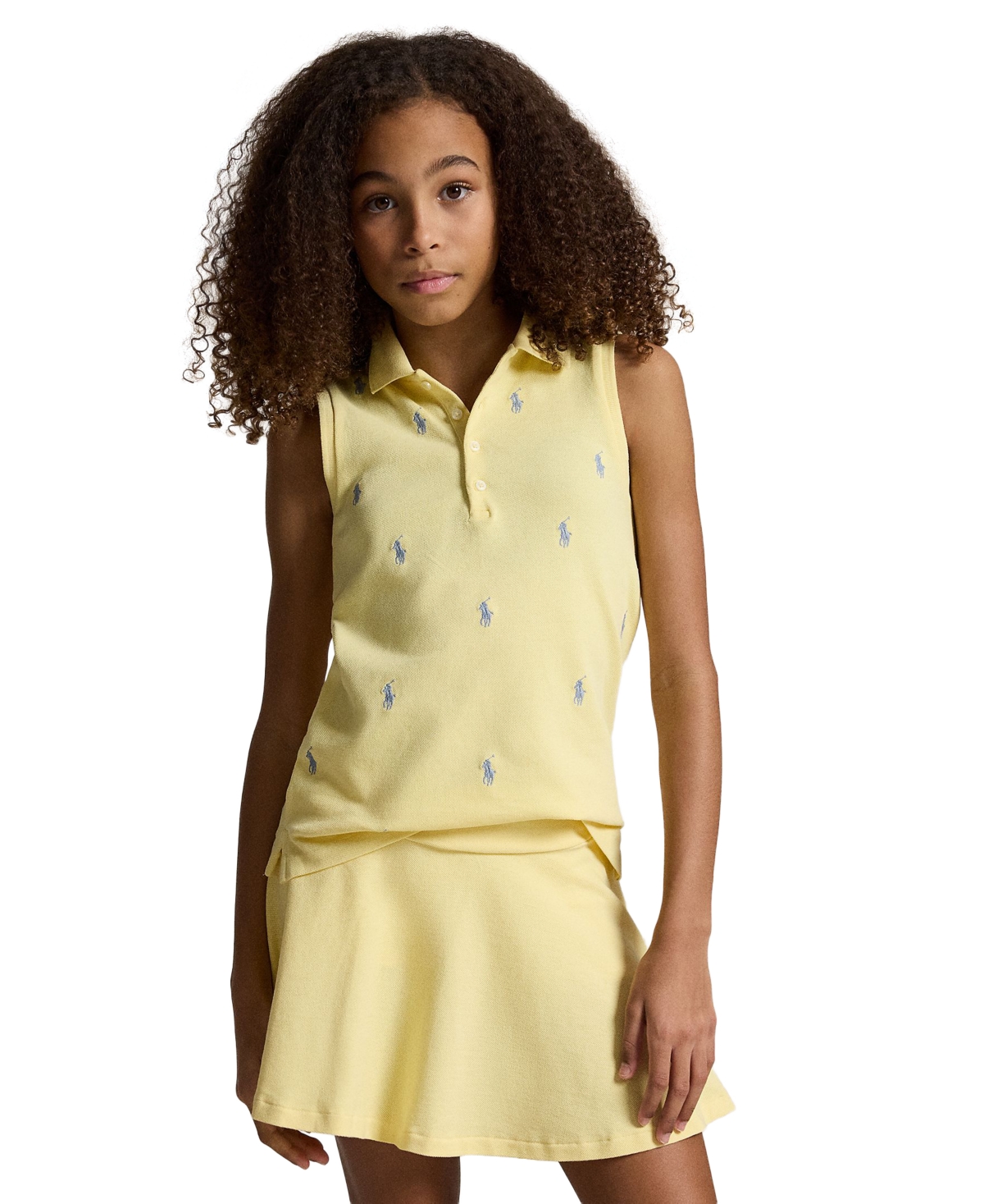 Click here for Polo Ralph Lauren Girls 7-16 Four-Button Placket P... prices