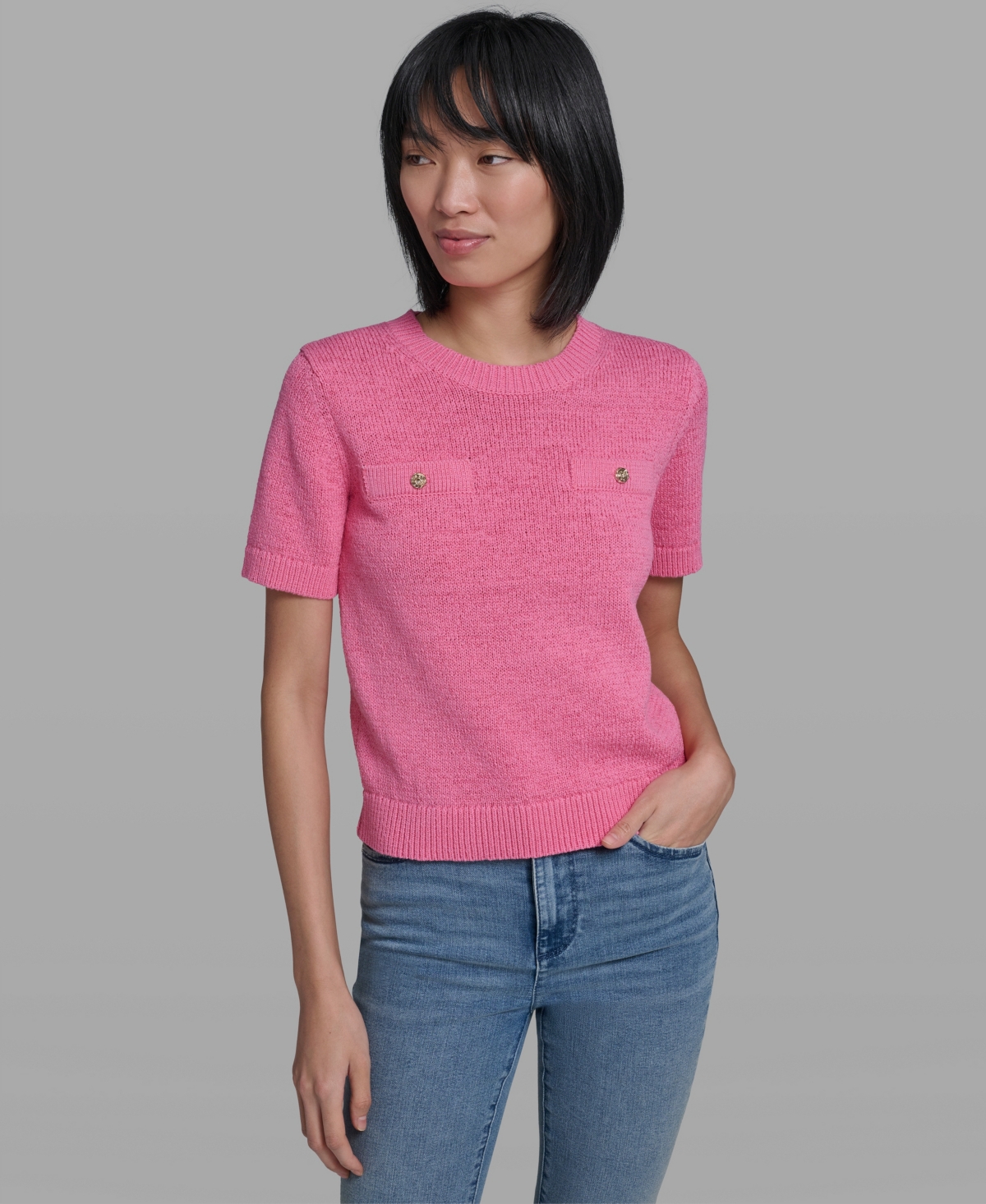 Click here for Karl Lagerfeld Paris Womens Crew Neck Short-Sleeve... prices