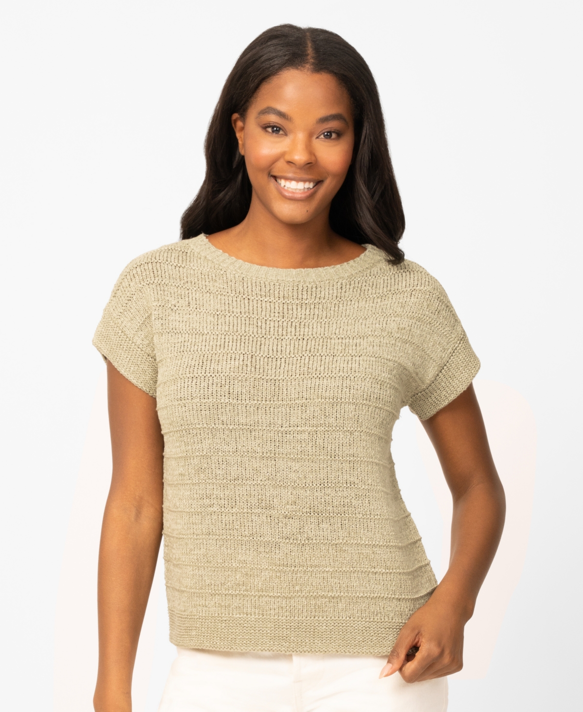 Click here for Melissa Paige Womens Textured Stripe Sweater  Macy... prices