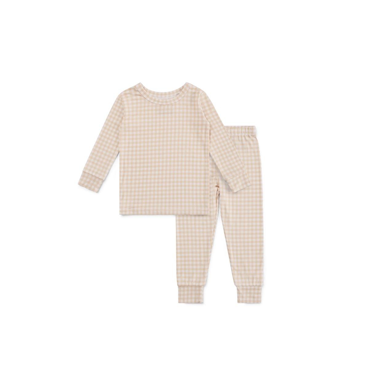 Click here for Motette Little Boys Sandstone Gingham Pajama Set -... prices