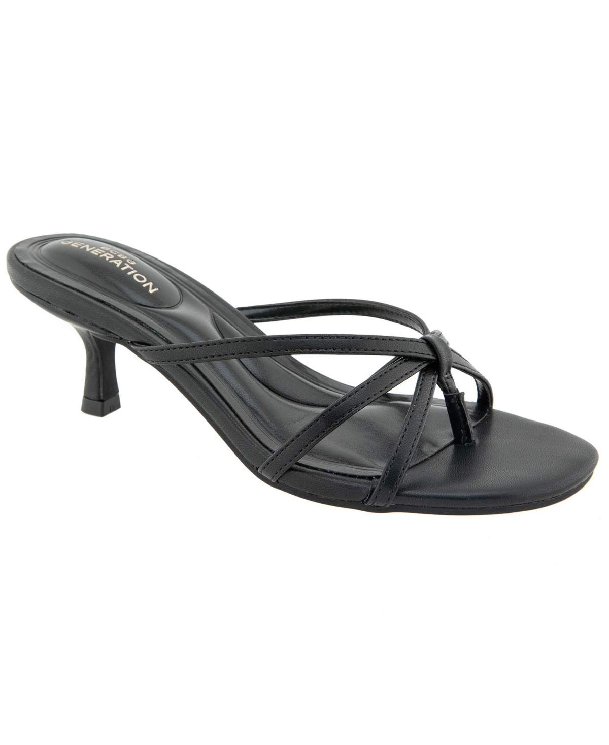 Click here for Womens Kitten Heel Sandal - Black prices