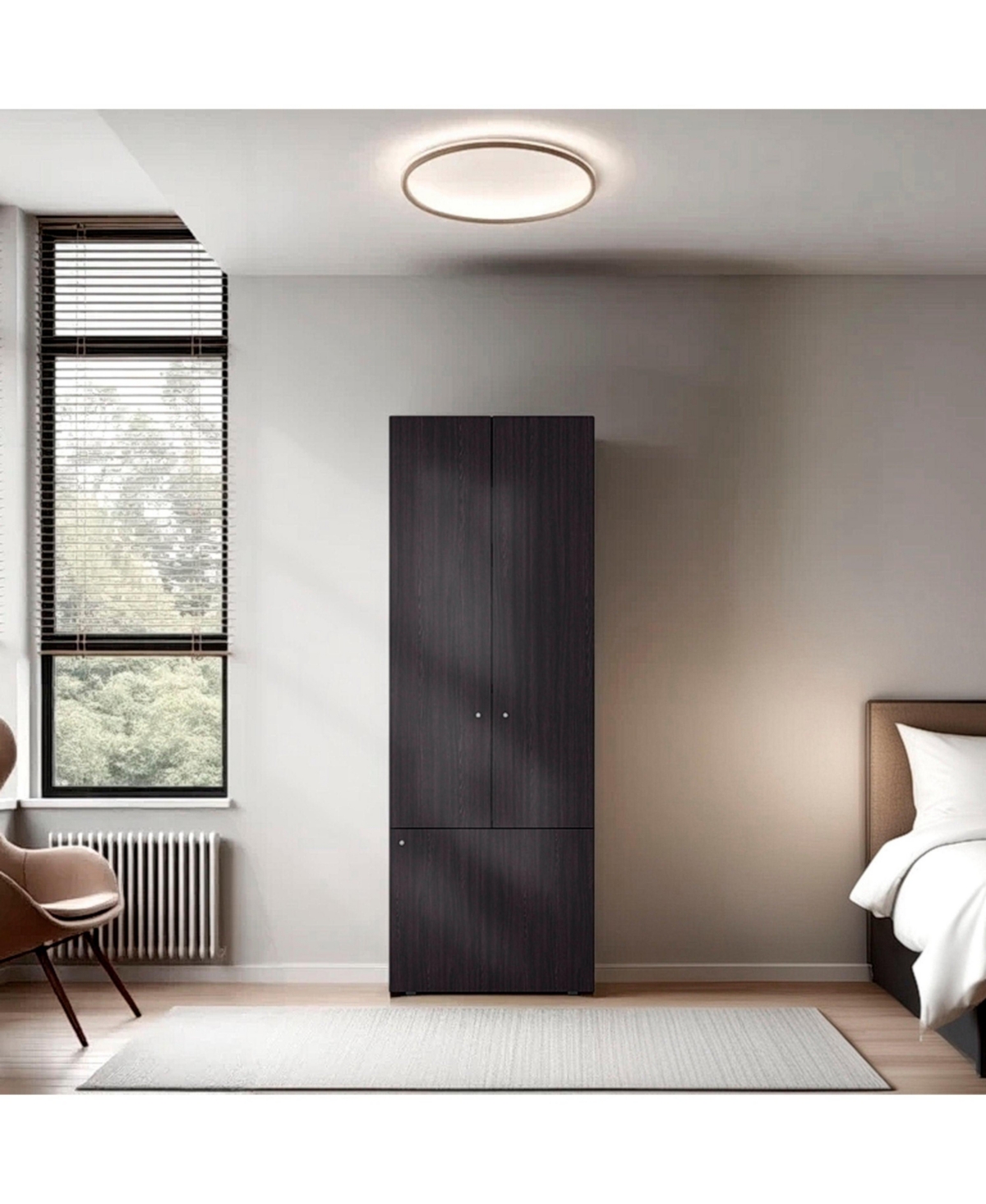 Click here for Fm Furniture Tolleson Wenge 3 Door Tall Wardrobe C... prices