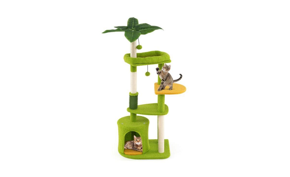 Click here for Aostirmotor Tropical-Themed Cat Tree with Self-Gro... prices