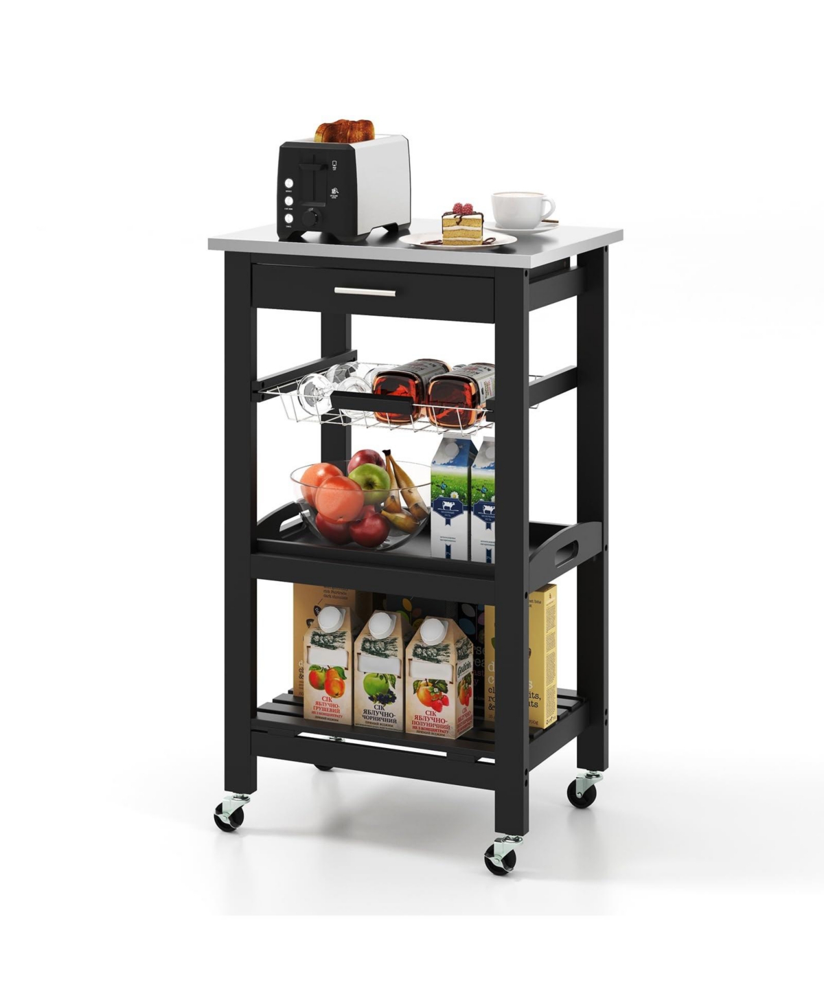 Click here for Volenca Kitchen Island Cart with Stainless Steel T... prices