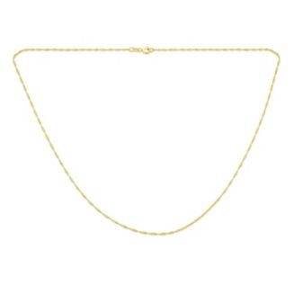 Bling Jewelry Singapore Link Chain Ultra Thin 1 MM Necklace 14K Gold ...