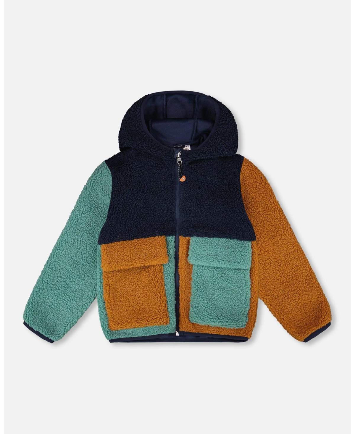Click here for Deux par Deux Toddler Sherpa Jacket - Navy colorbl... prices