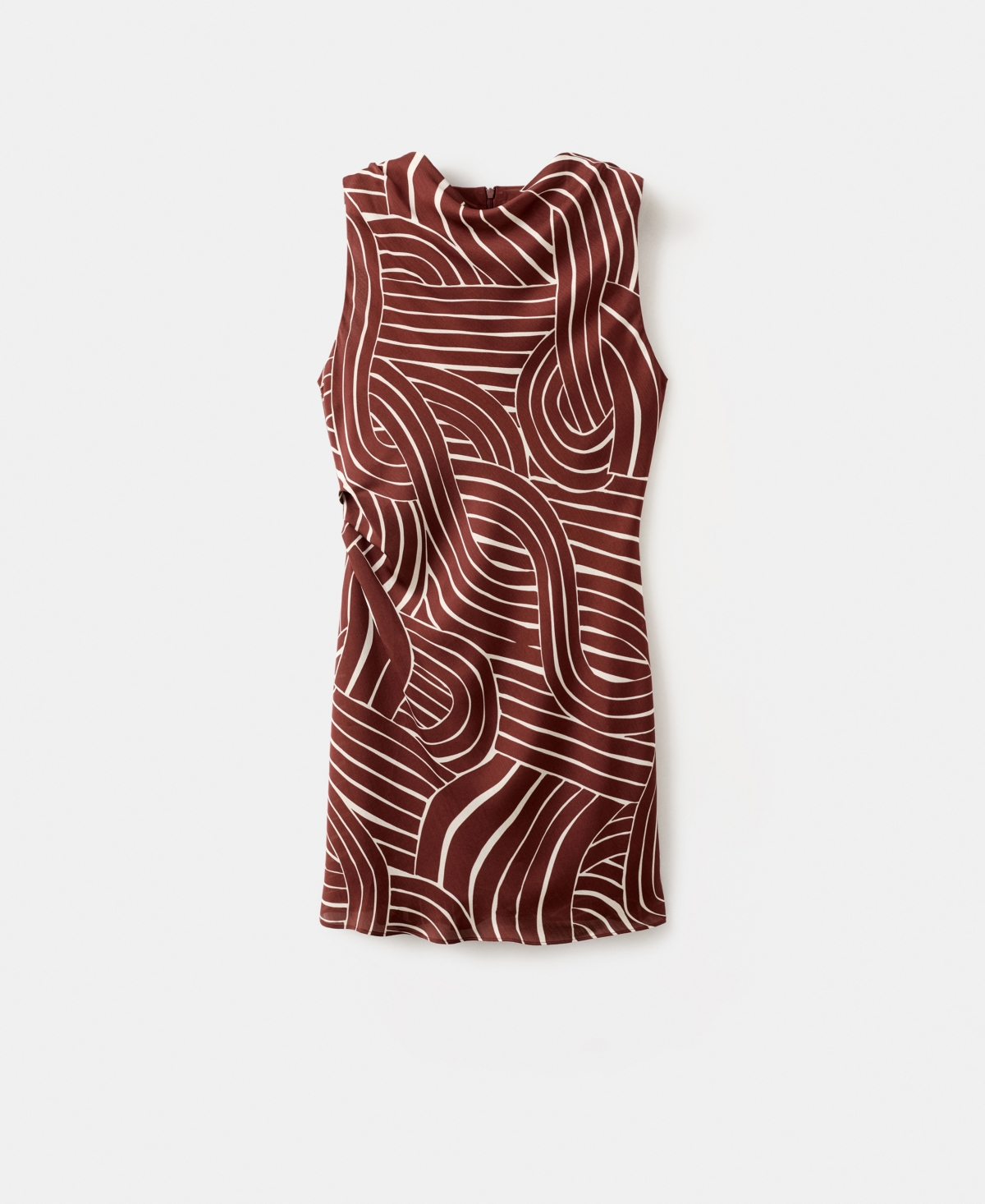 Click here for Mango Womens Geometric Print Dress - Maroon prices