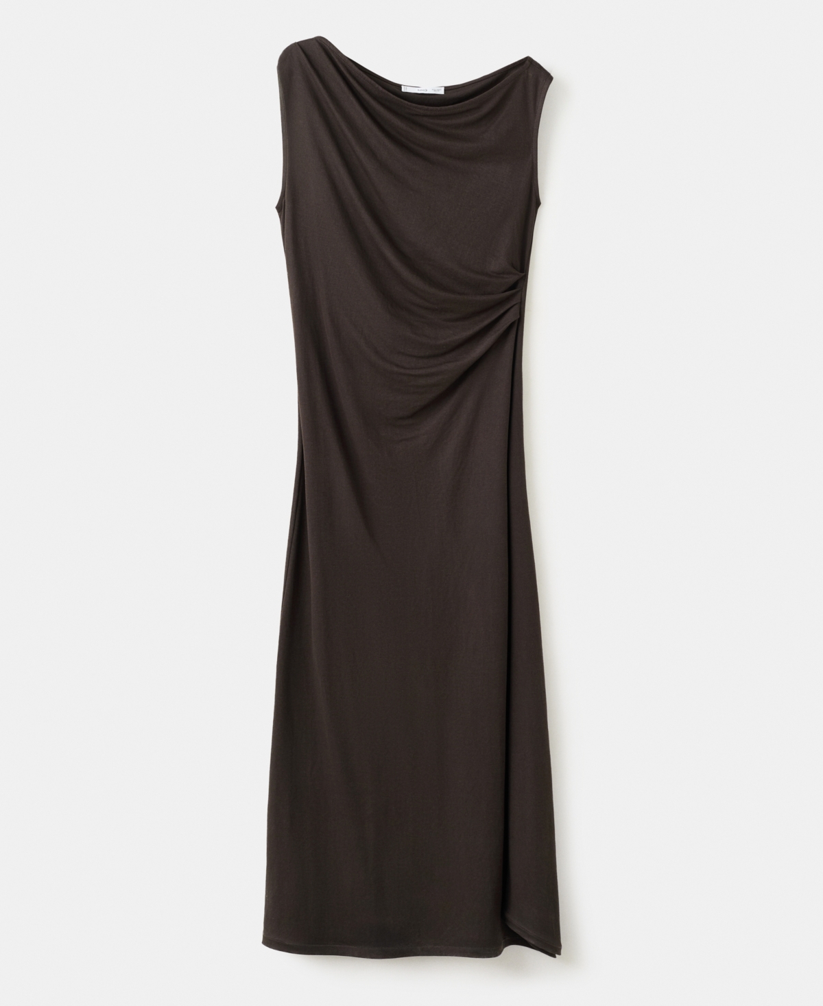 Click here for Mango Womens Asymmetric Draped Gown - Brown prices