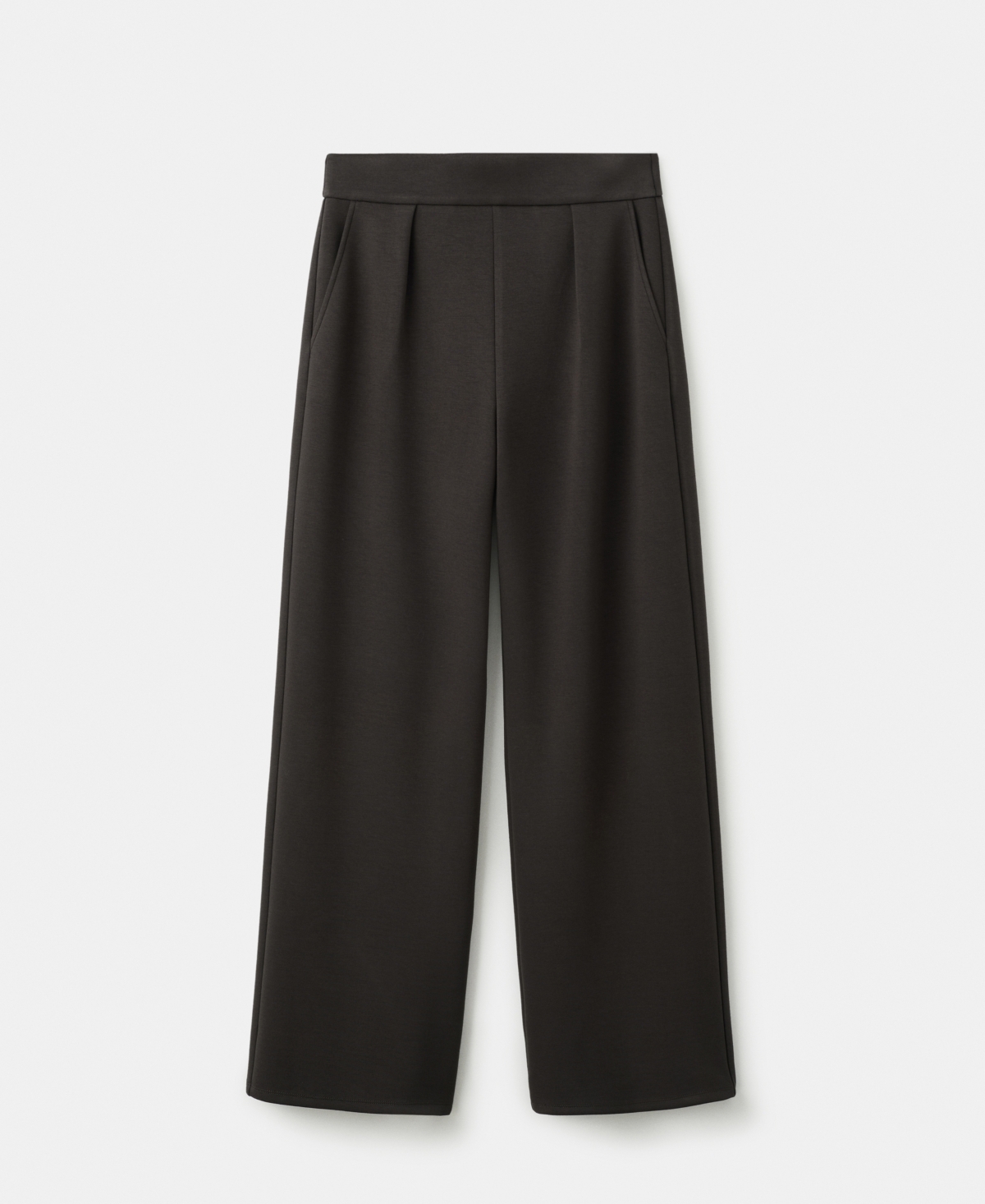 Click here for Mango Womens Elastic Waist Straight-Fit Pants - Ch... prices