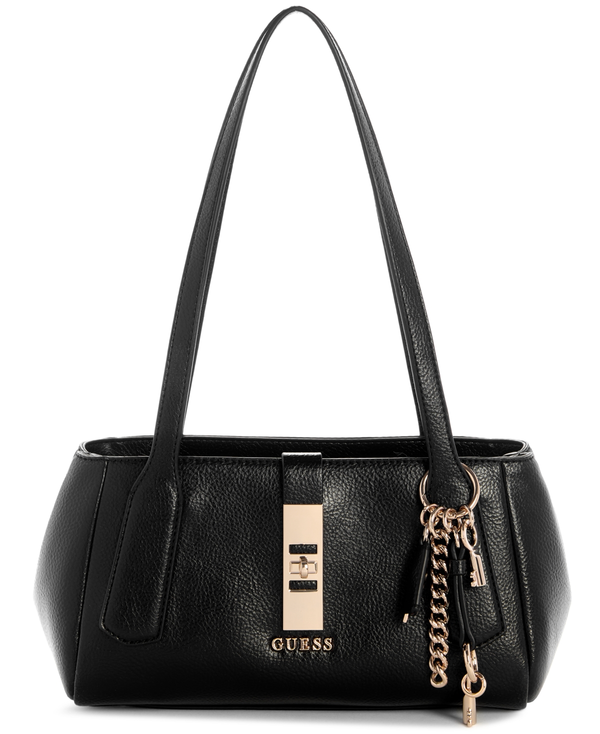 Click here for Guess Brooke Shoulder Small Satchel Bag - Black prices