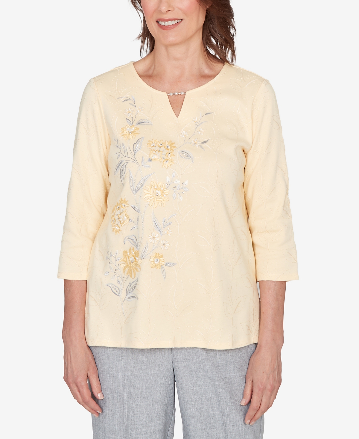 Click here for Alfred Dunner Womens Al Fresco Asymmetrical Floral... prices