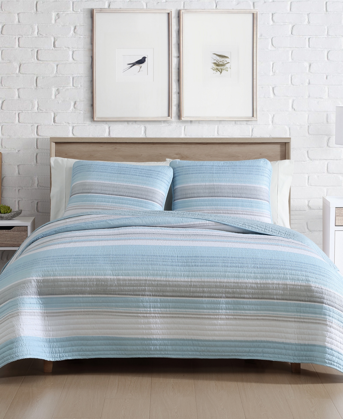 Click here for Beatrice Home Fashions Coralinn Stripe 2-Pc. Quilt... prices