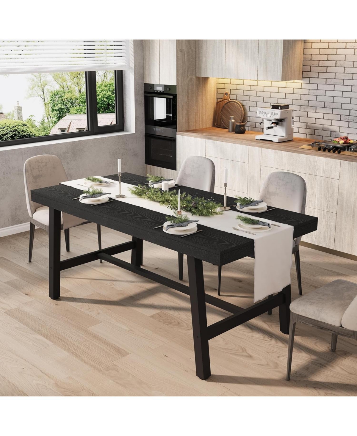 Click here for gaomon Kitchen Table Industrial Dining Table for 4... prices