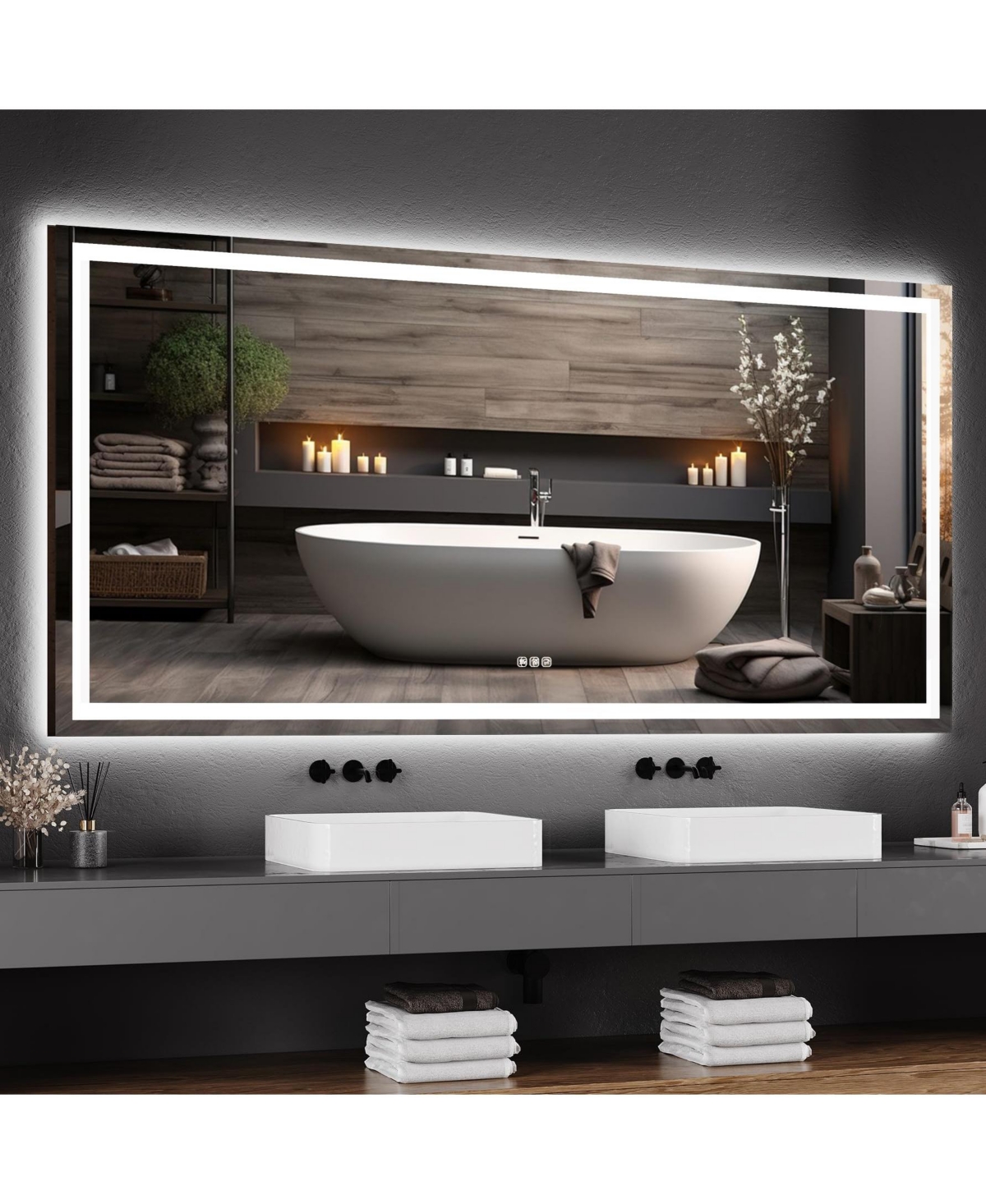 Click here for Homfan 60"x 30" Led Bathroom Mirror with... prices