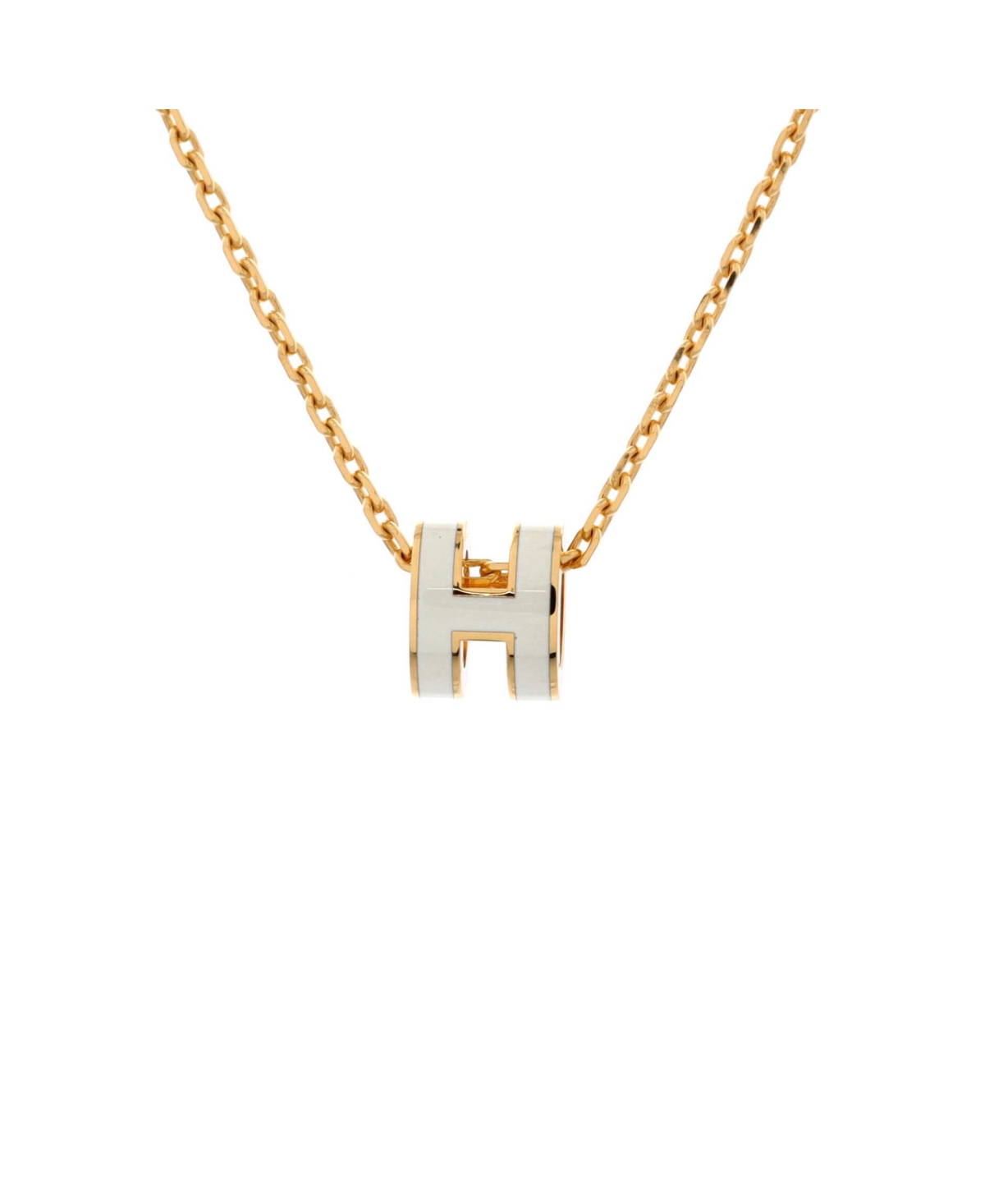 Click here for Pre-Owned HERMES Pop H Pendant Chain Necklace - En... prices