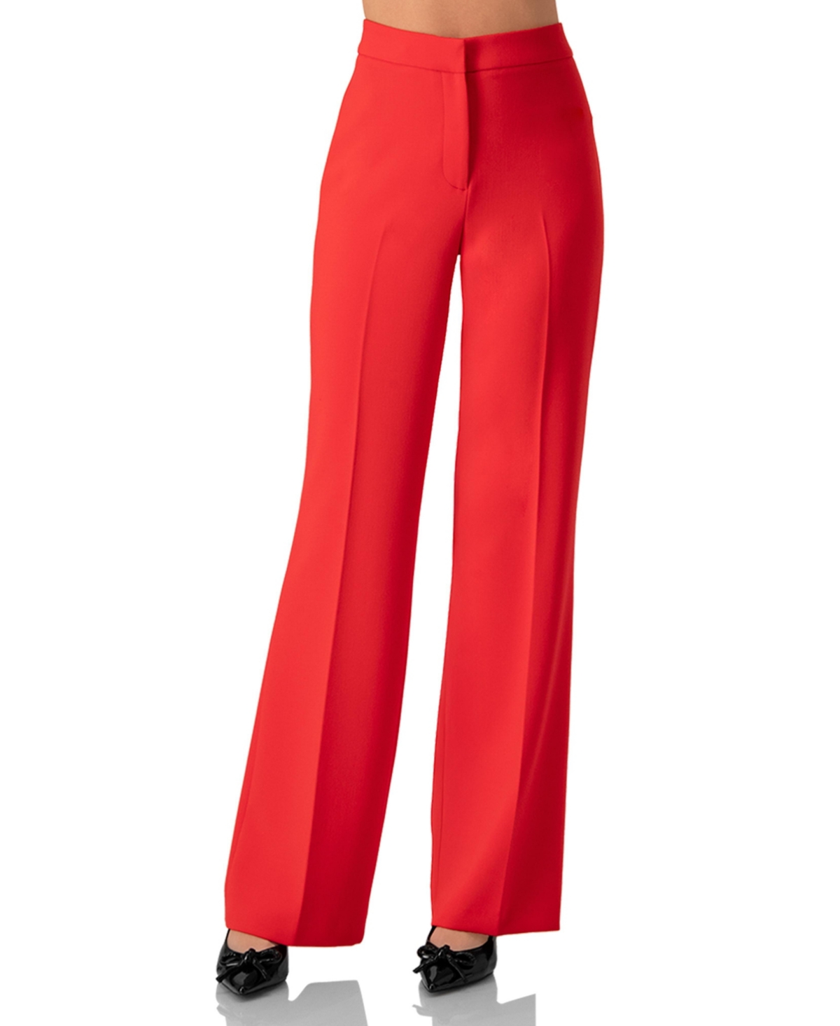 Click here for Ivonne Womens Red Tailored Wide-Leg Pants - Red prices