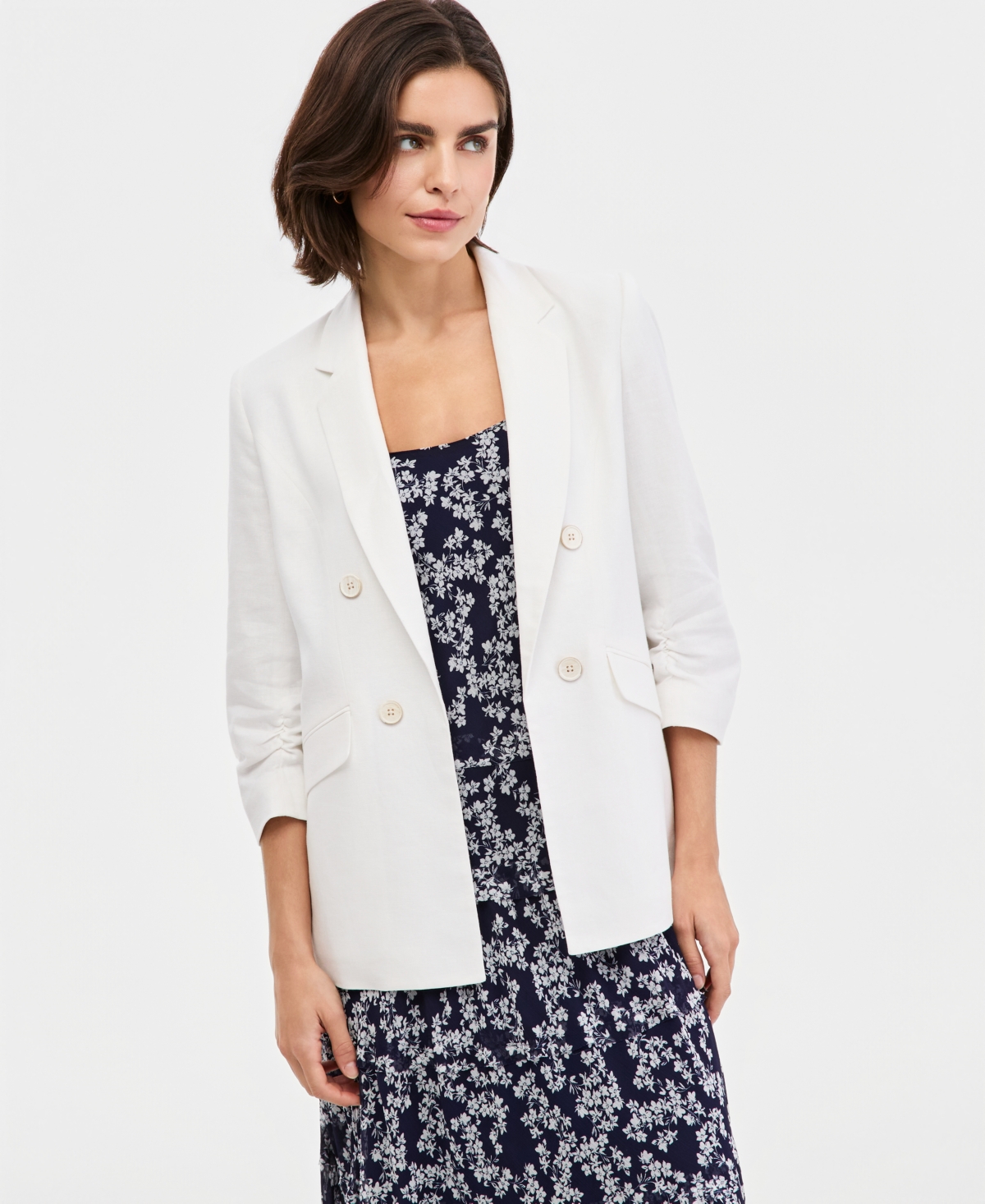 Click here for Jones New York Womens Faux Double-Breasted Jacket... prices