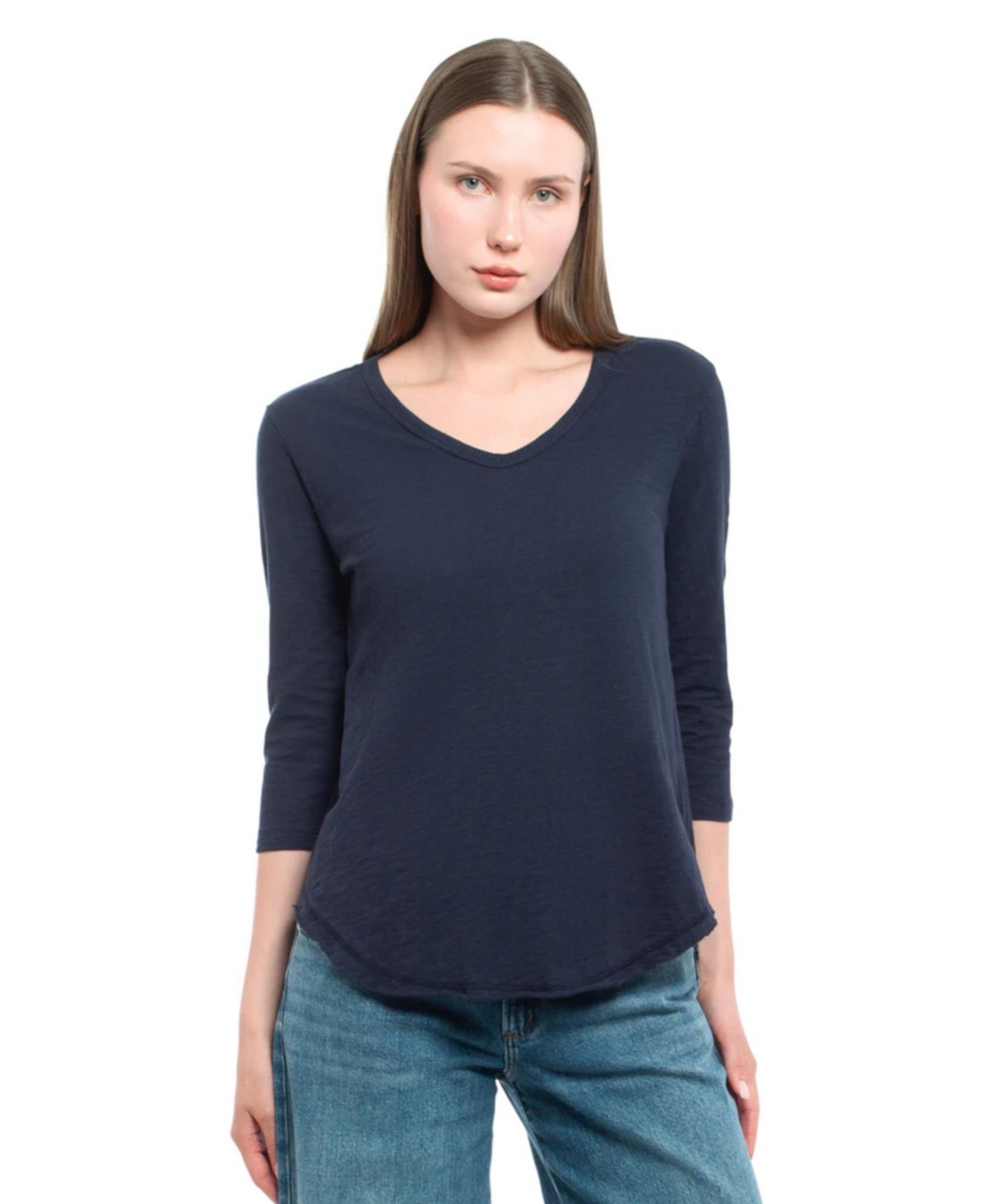 Click here for Wilt Clothing Womens 3/4 Sleeve V-Neck Shirttail T... prices