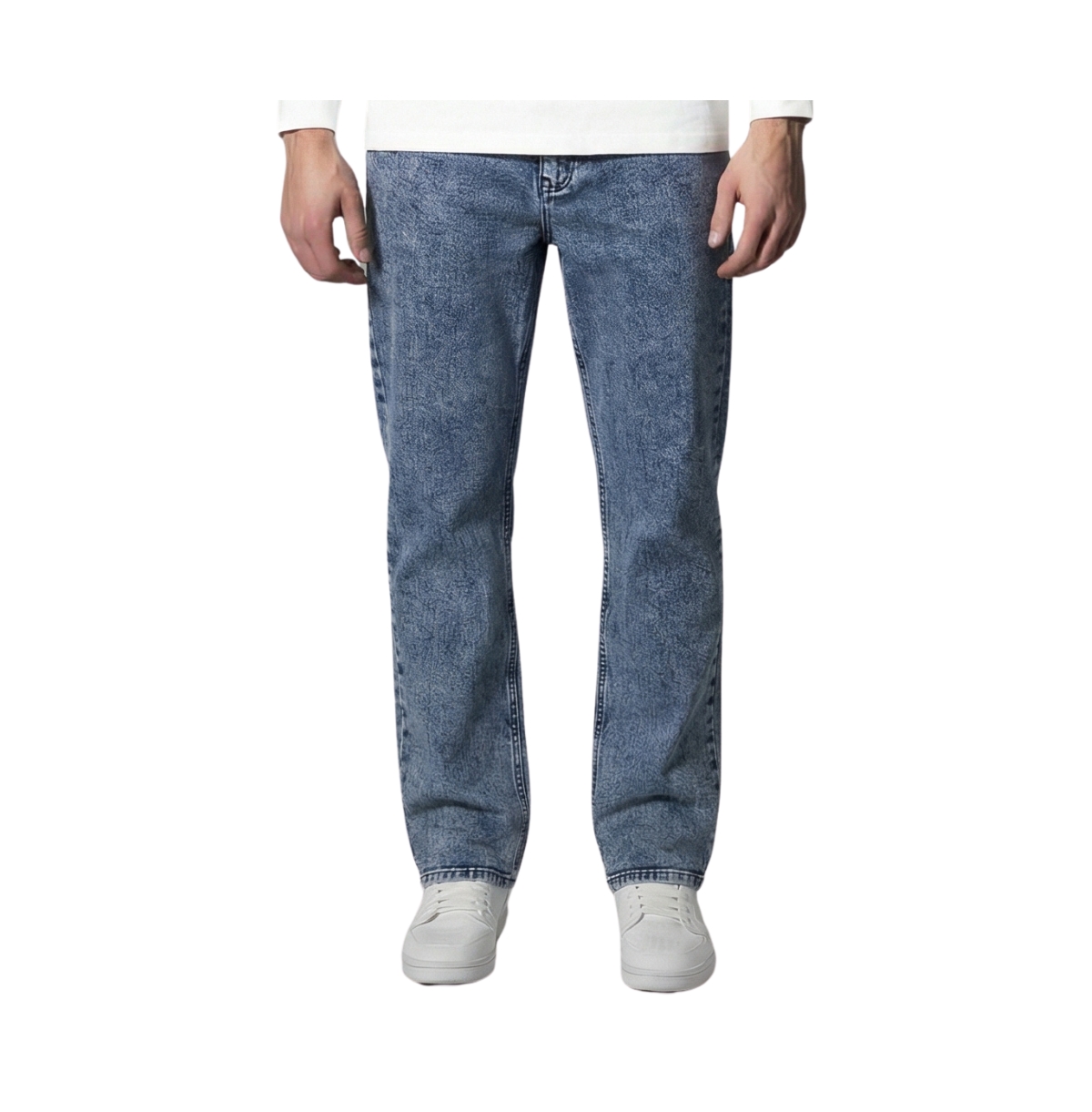Click here for WeSC Mens Bob Straight Leg Jeans - Acid wash blue prices