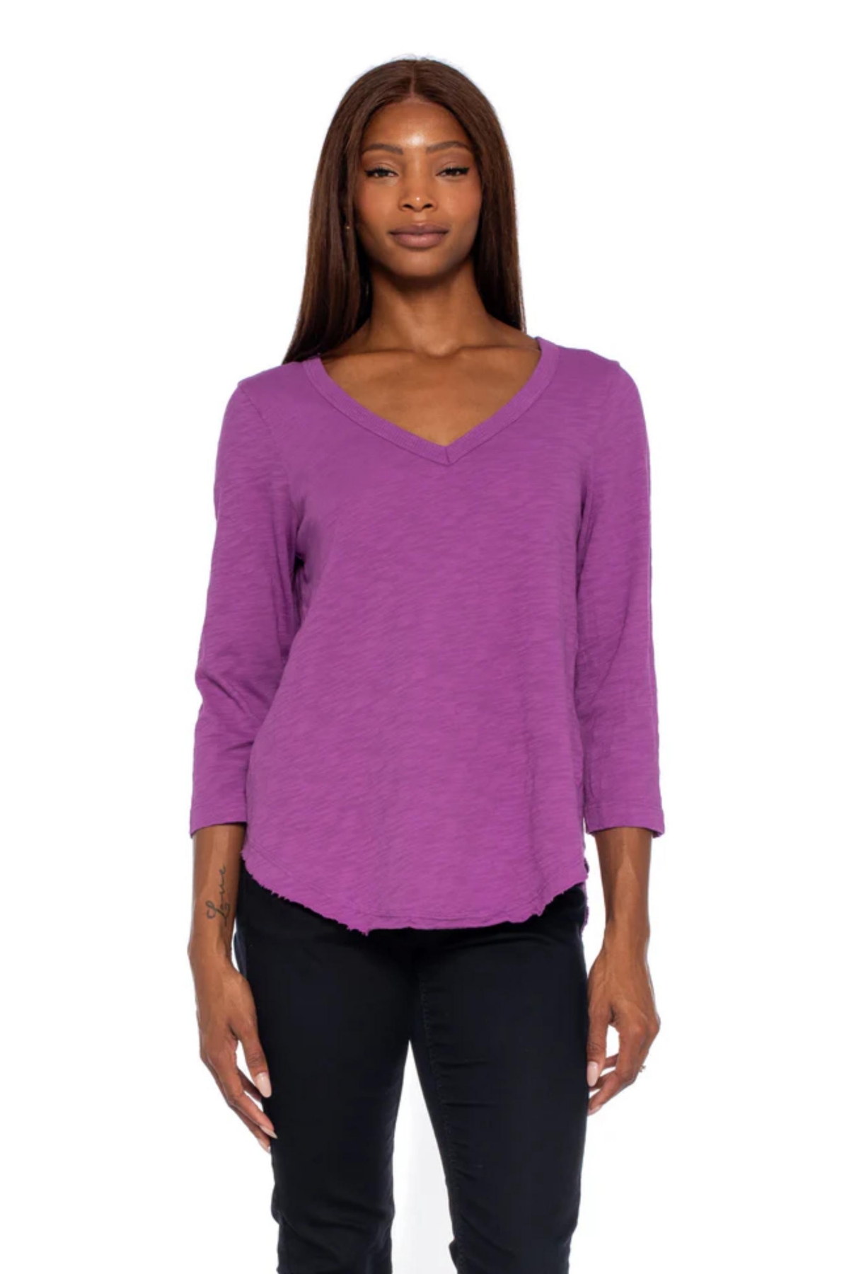 Click here for Wilt Clothing Womens 3/4 Sleeve V-Neck Shirttail T... prices