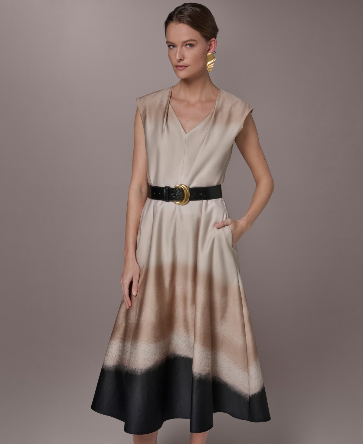 Click here for Donna Karan New York Womens Printed V-Neck Dress -... prices