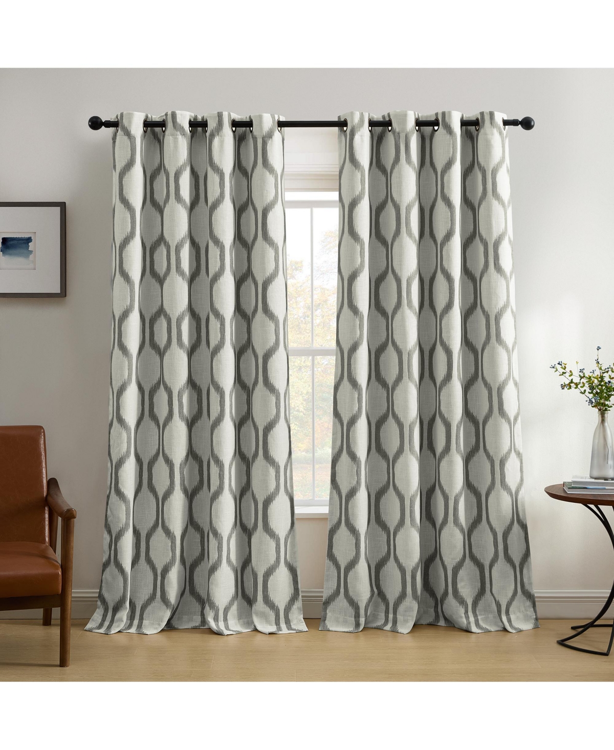Click here for Elrene Home Fashions Renzo Ikat Geometric Linen Ro... prices