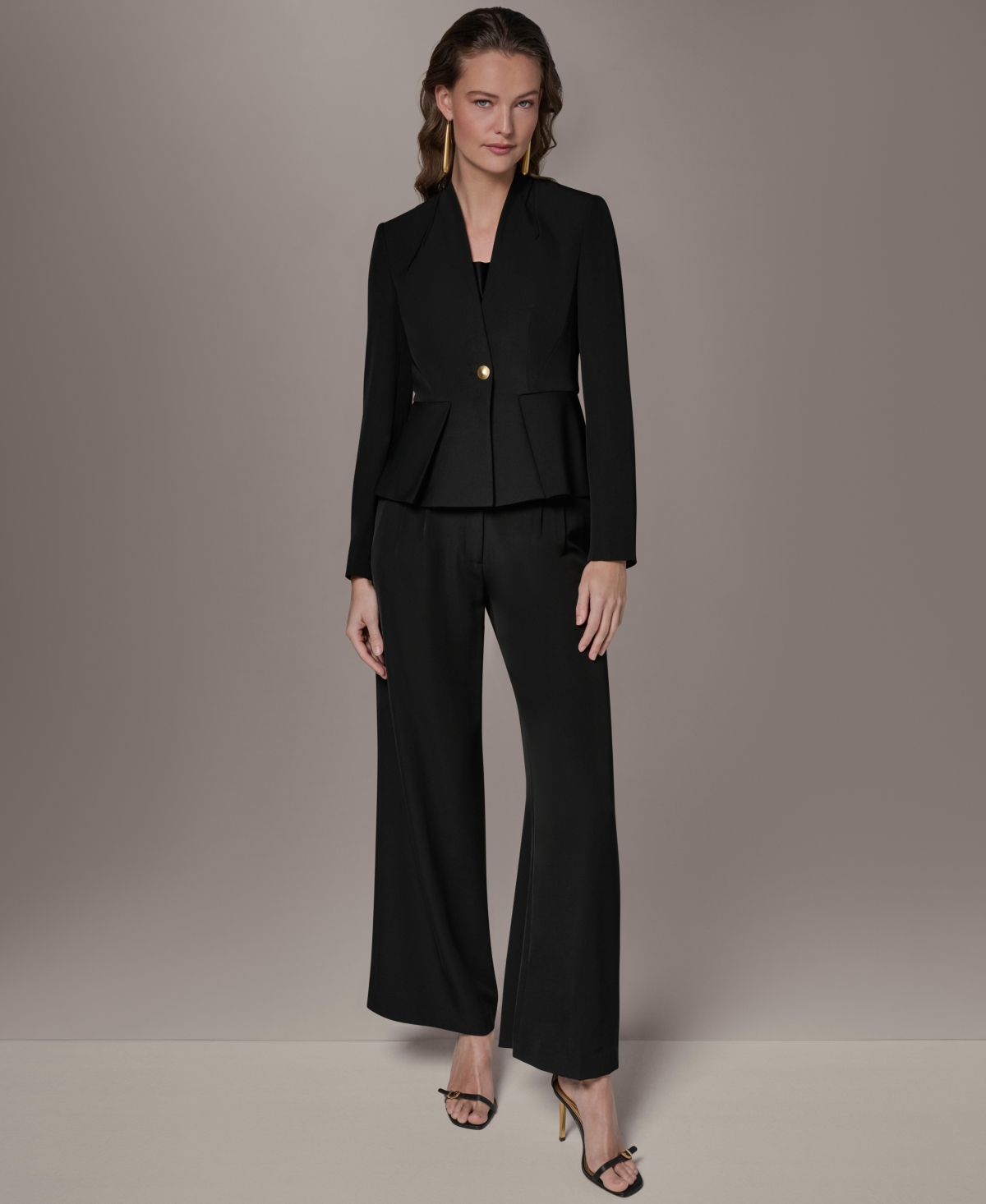Click here for Donna Karan New York Petite Collarless Cropped Jac... prices