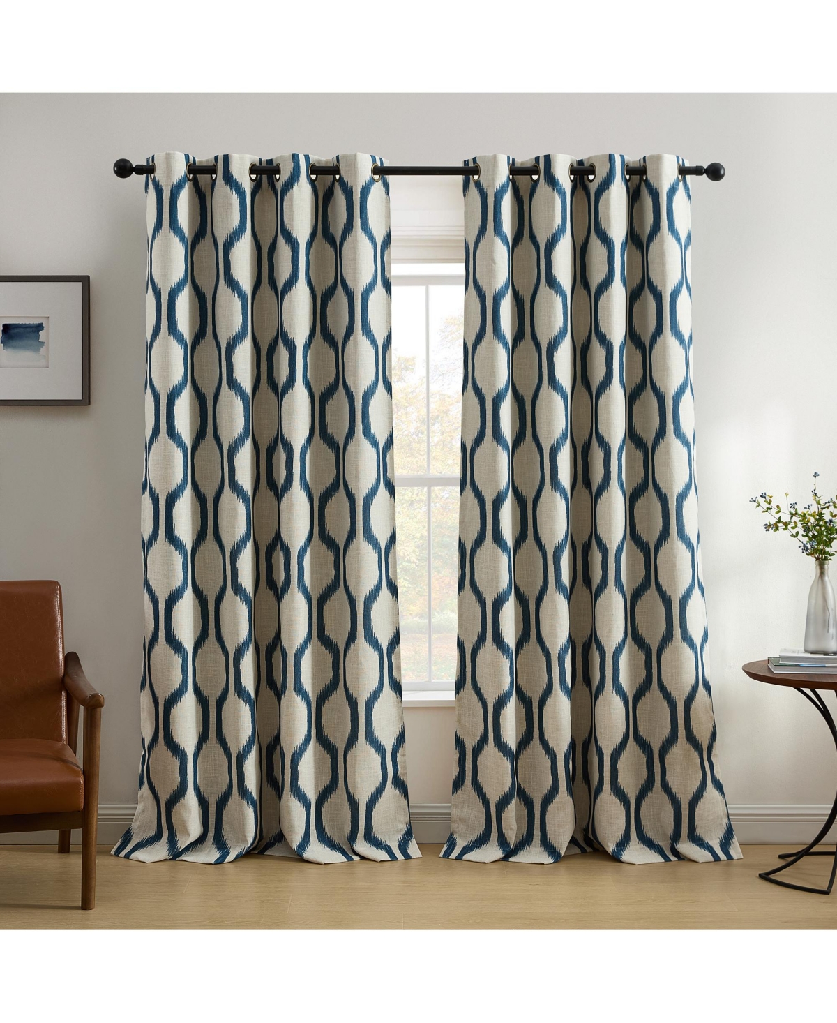 Click here for Elrene Home Fashions Renzo Ikat Geometric Linen Ro... prices