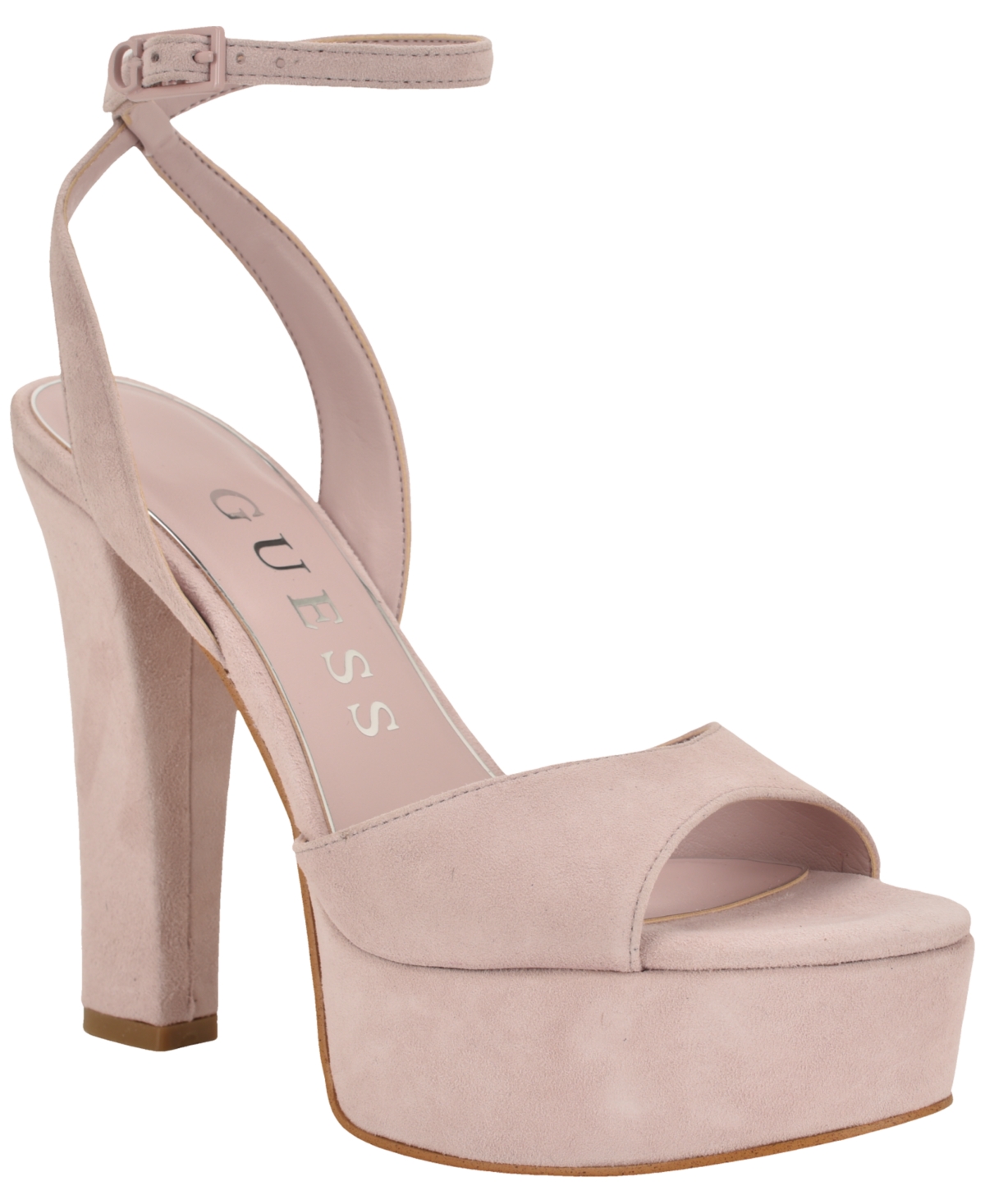 Click here for Guess Womens Hitten High Block Heel Platform Sanda... prices